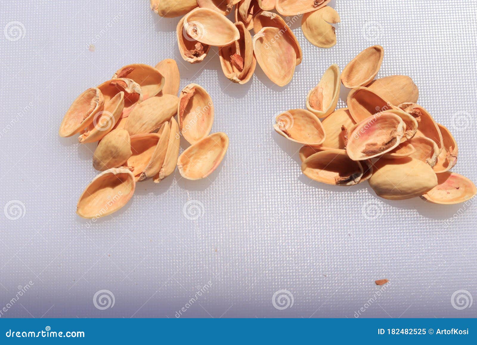 Pistachios Shells Isolated on White Background Stock Image - Image of ...