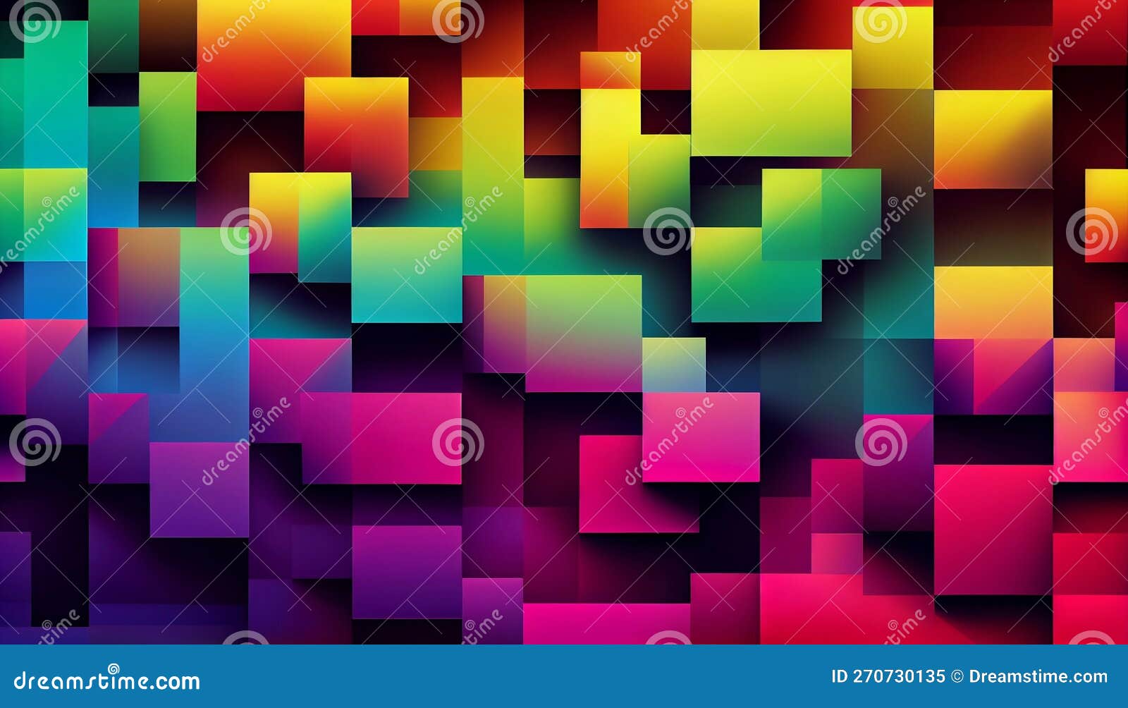A Pattern of Overlapping Rectangles in Bright Colors, with a Gradient ...