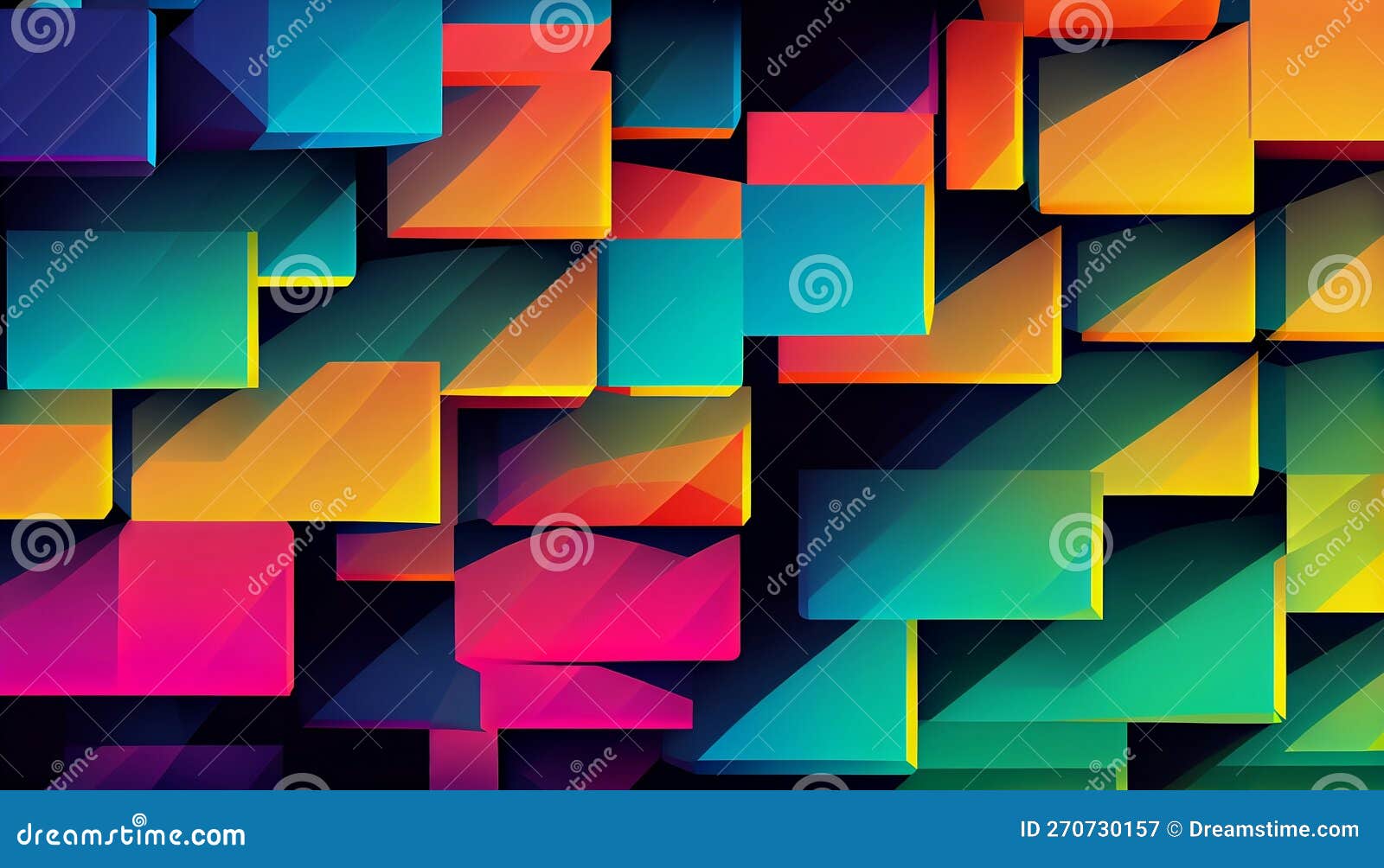A Pattern Of Overlapping Rectangles In Bright Colors With A Gradient Effect Generative Ai 5496