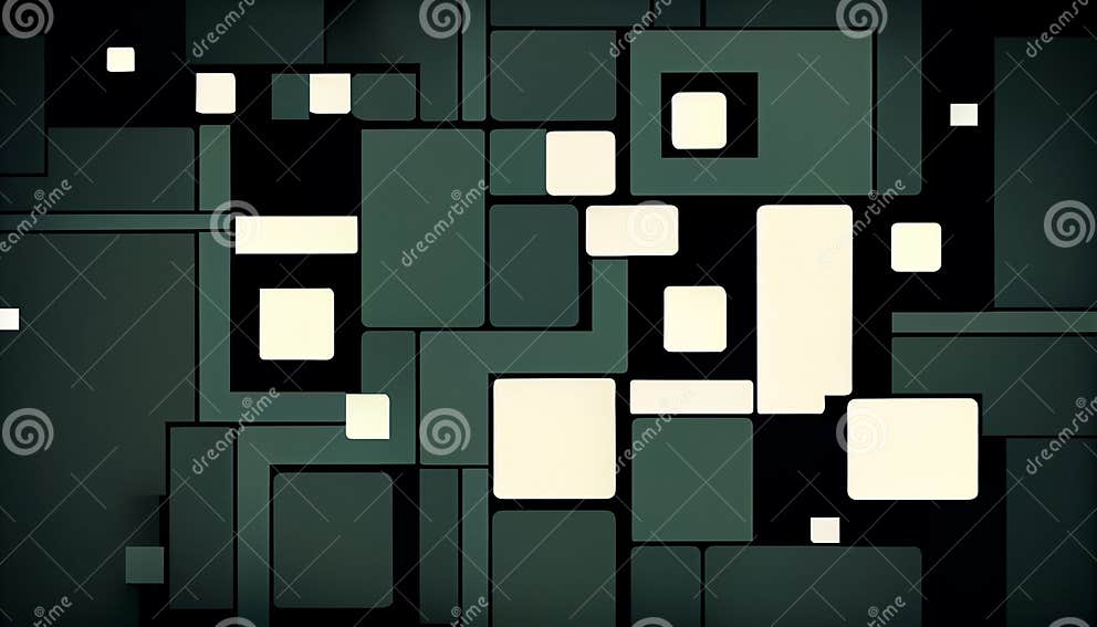 Generative AI, Monochrome Overlap - Abstract Square Background Stock ...