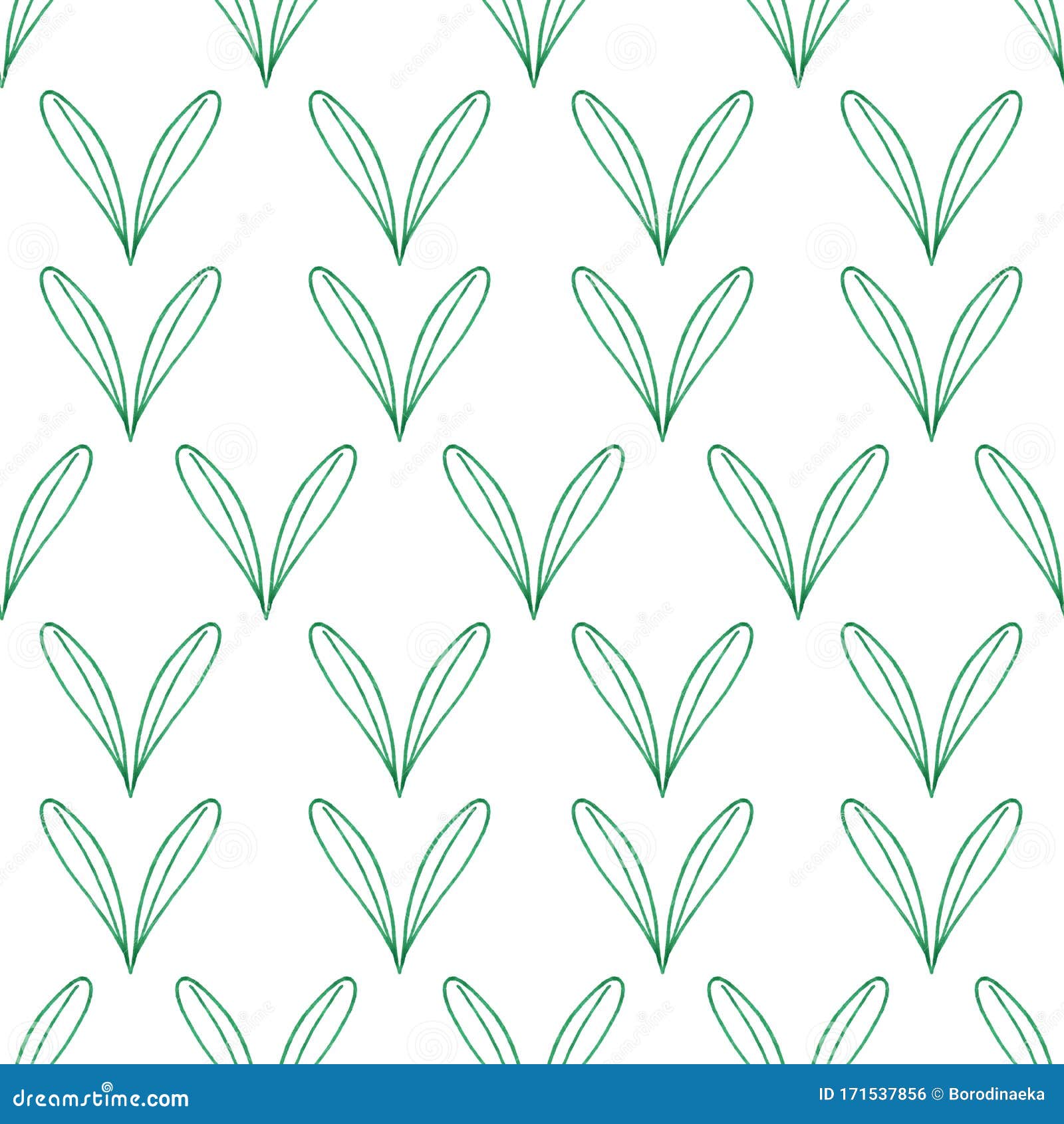 Pattern of a Pair of Simple Leaves Stock Illustration - Illustration of ...