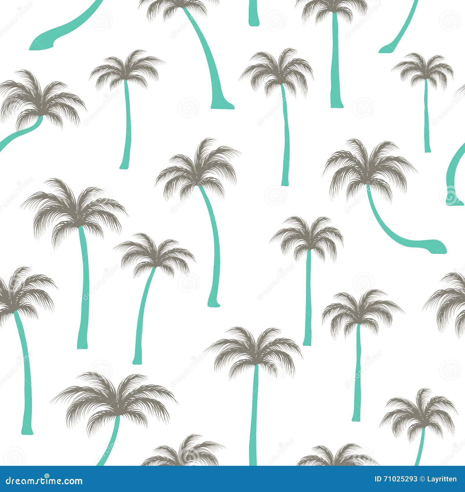 Pattern of palm trees . stock vector. Illustration of green - 71025293