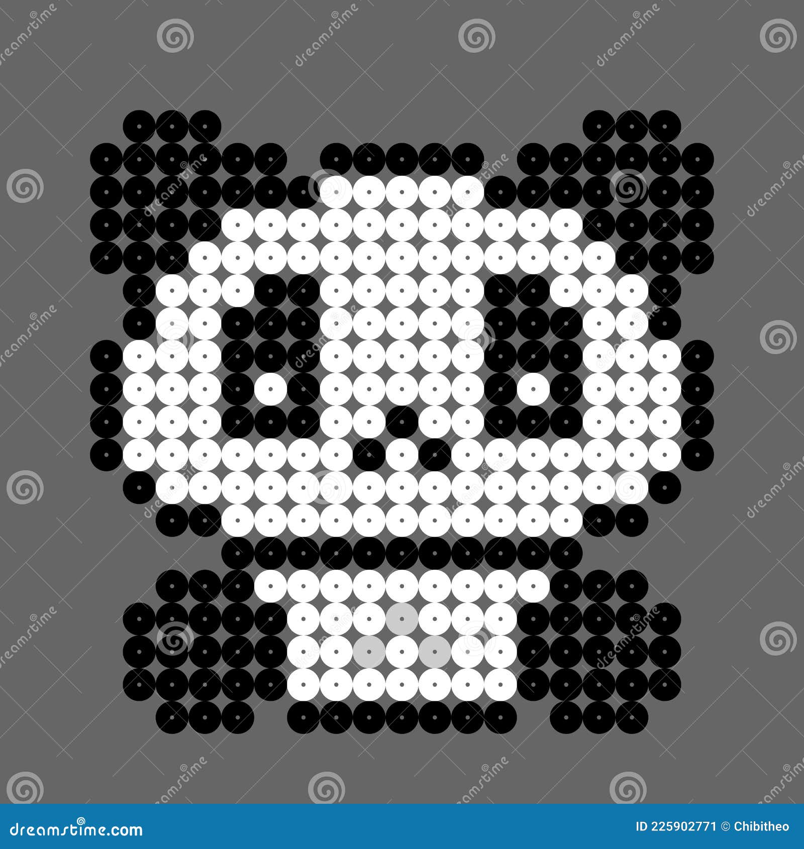 Cute Panda Pixel Art