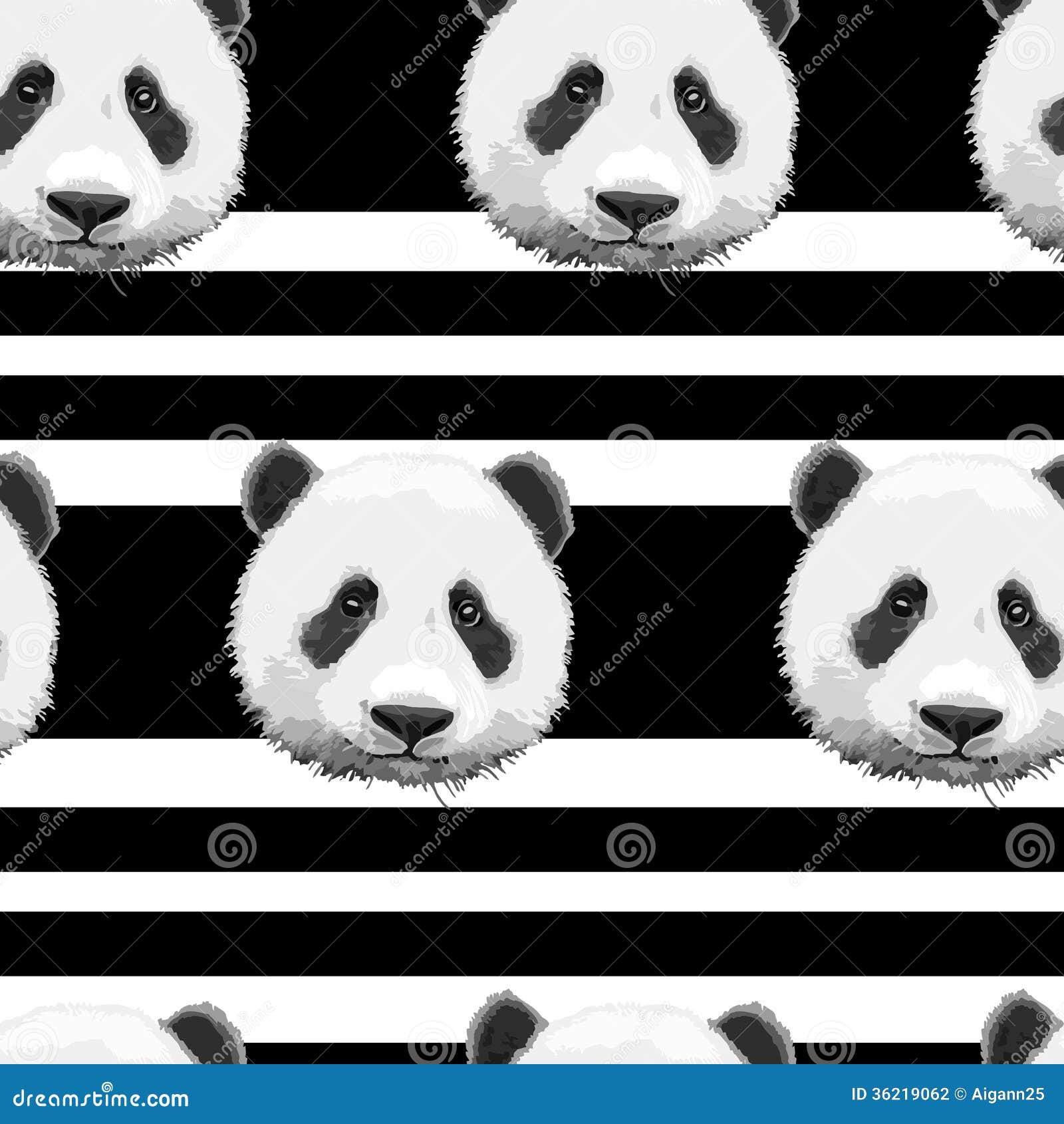 Pattern of the panda stock vector. Illustration of decoration - 36219062