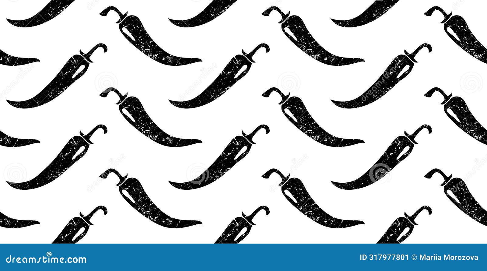 Pattern of Peppers Silhouette with Texture. Black Pepper Seamless ...