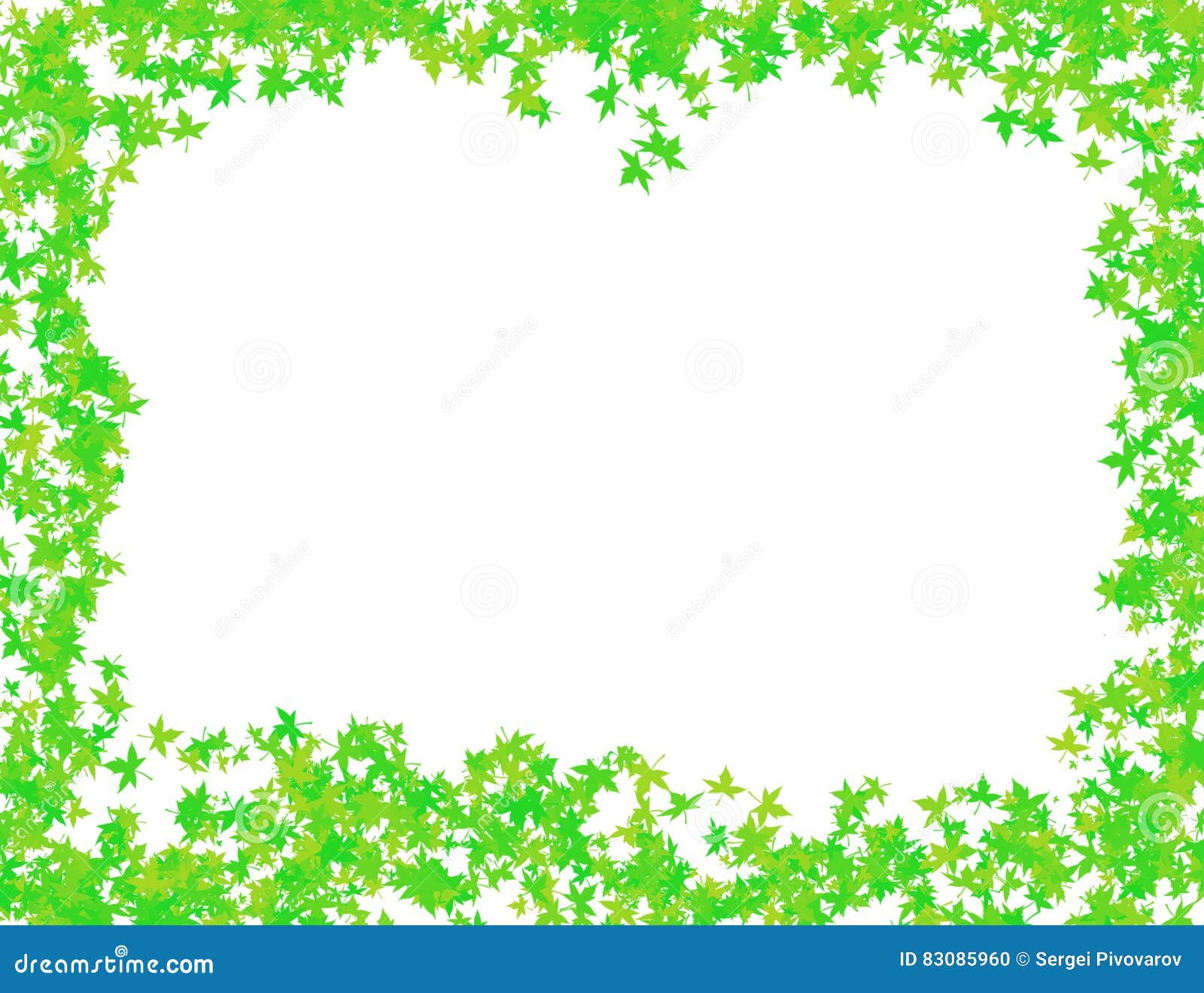 Pattern Picture Green Frame for Decoration Stock Illustration ...