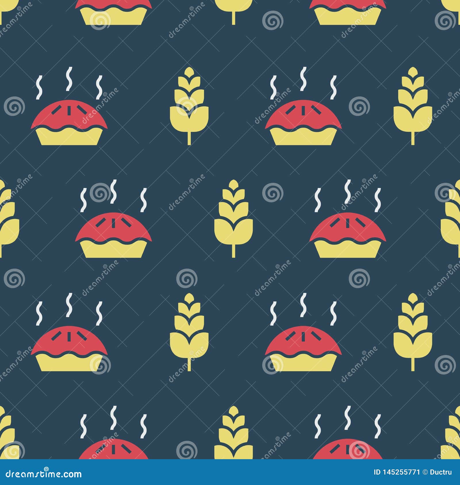 Simple Vector Illustration with Ability To Change. Pattern with Pies ...