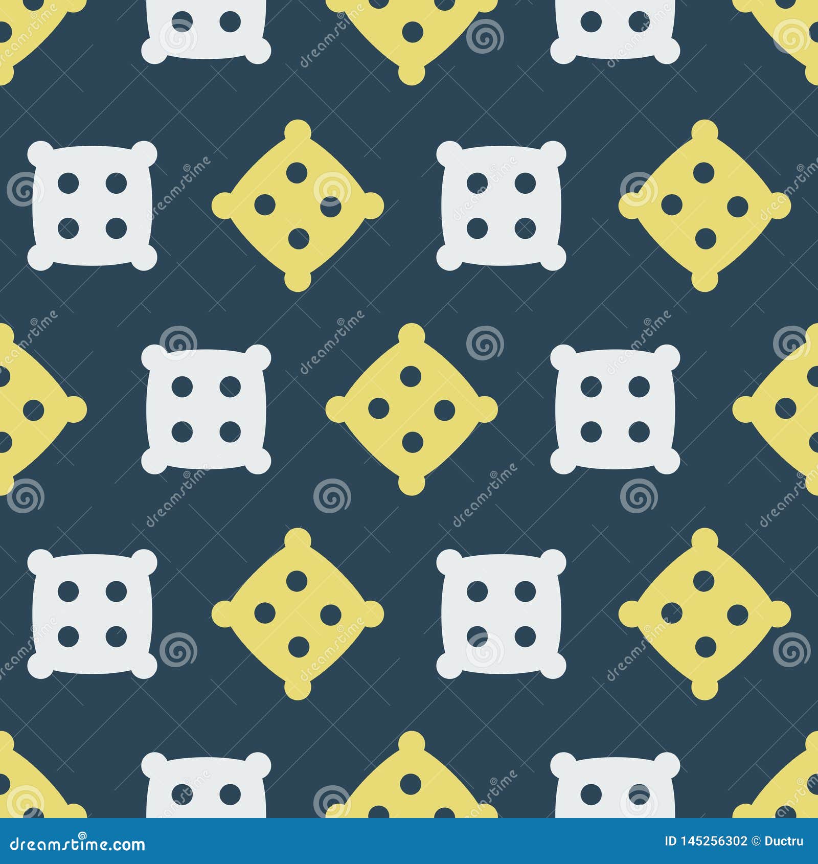 Simple Vector Illustration with Ability To Change. Pattern with Pillows ...