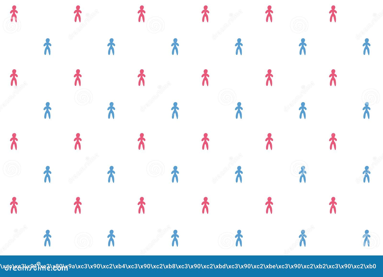 Pattern with Pink and Blue Men Stock Vector - Illustration of wallpaper ...