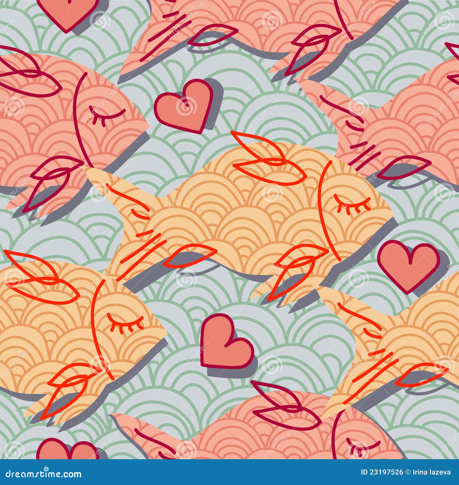 Pink Fish Scale Seamless Pattern. Square Fishscale Swatch Texture Or ...