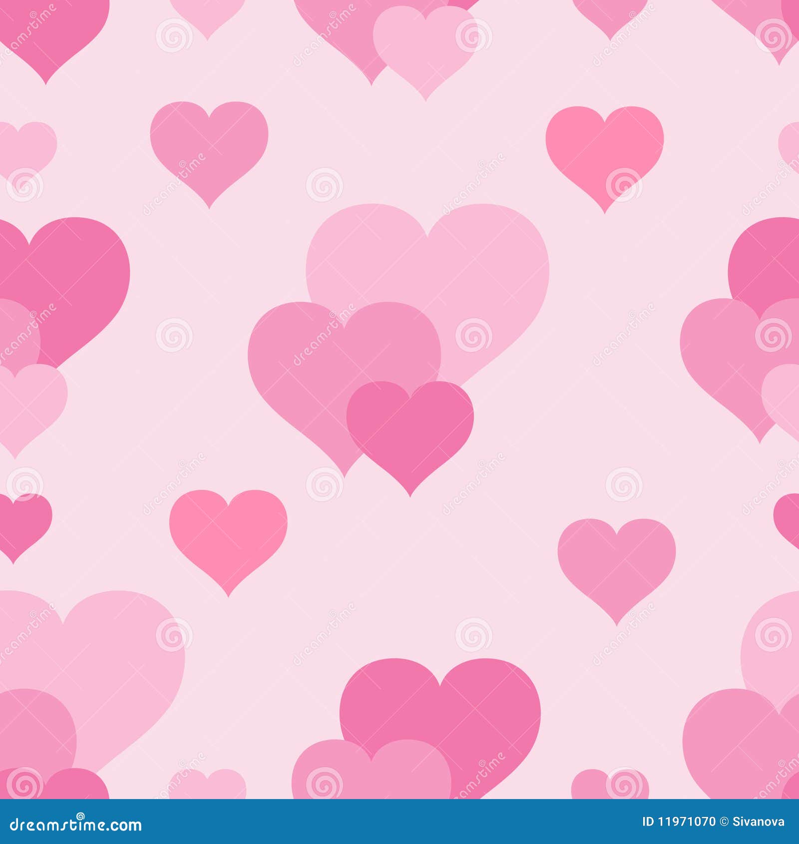 Pattern with pink hearts stock vector. Illustration of cute - 11971070