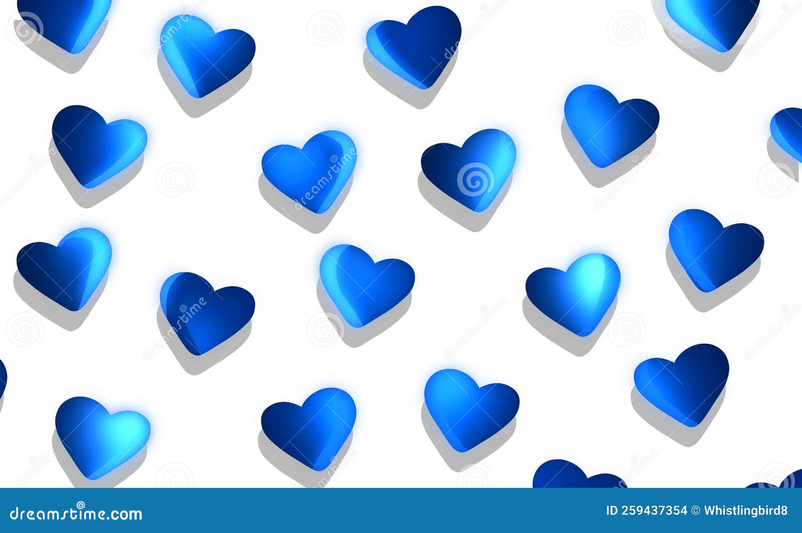 Pattern of Blue Little Hearts Illustration Stock Illustration ...