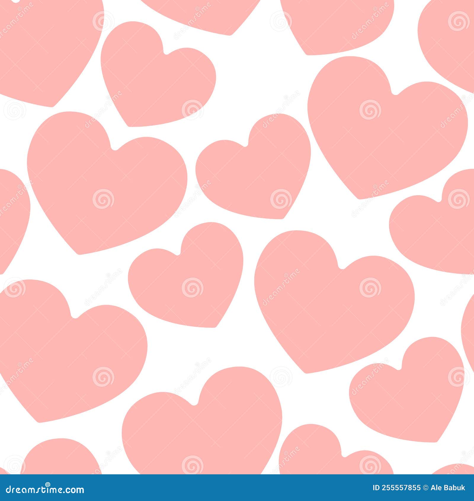 Pattern of Pink Hearts on a White Background Stock Vector ...