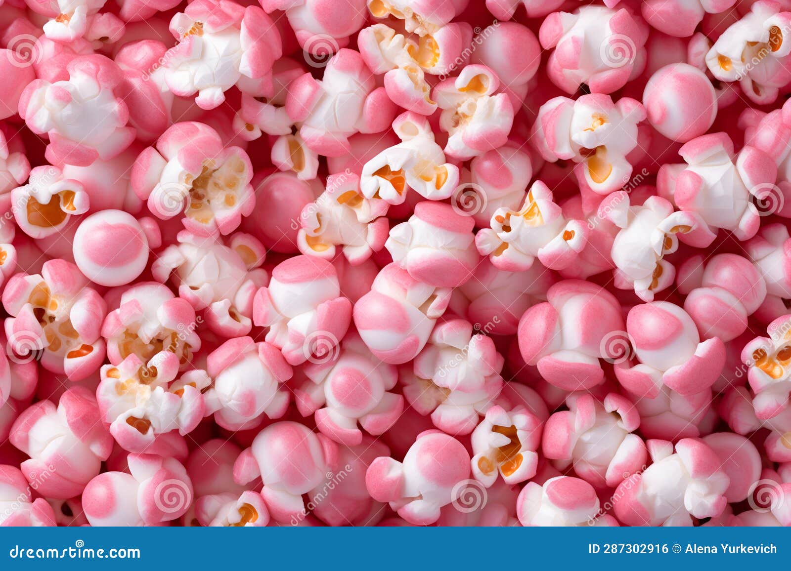 Pattern of pink pop corn stock illustration. Illustration of white ...