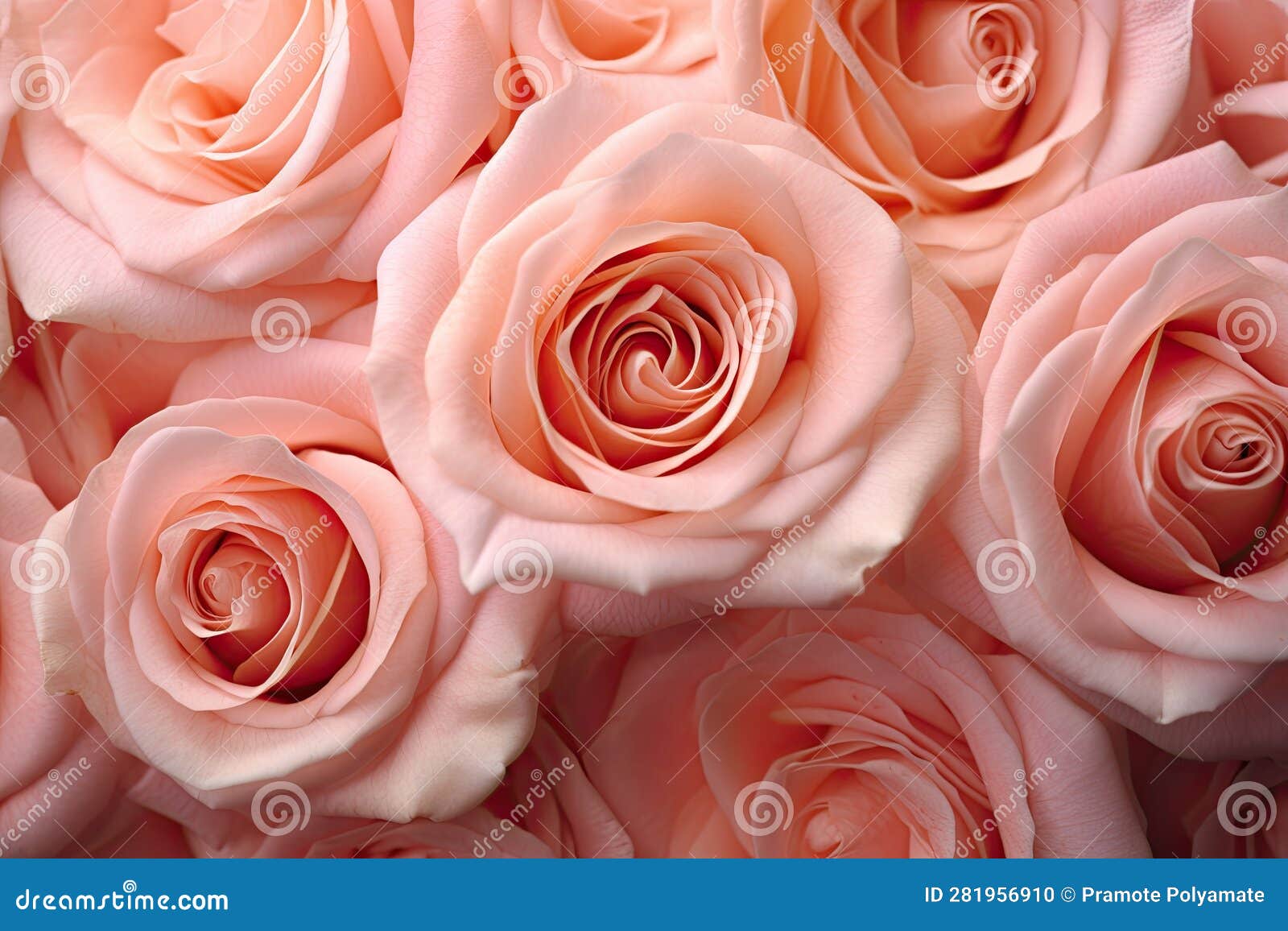 Pattern of Pink Roses. Genaretive Ai Stock Illustration - Illustration ...