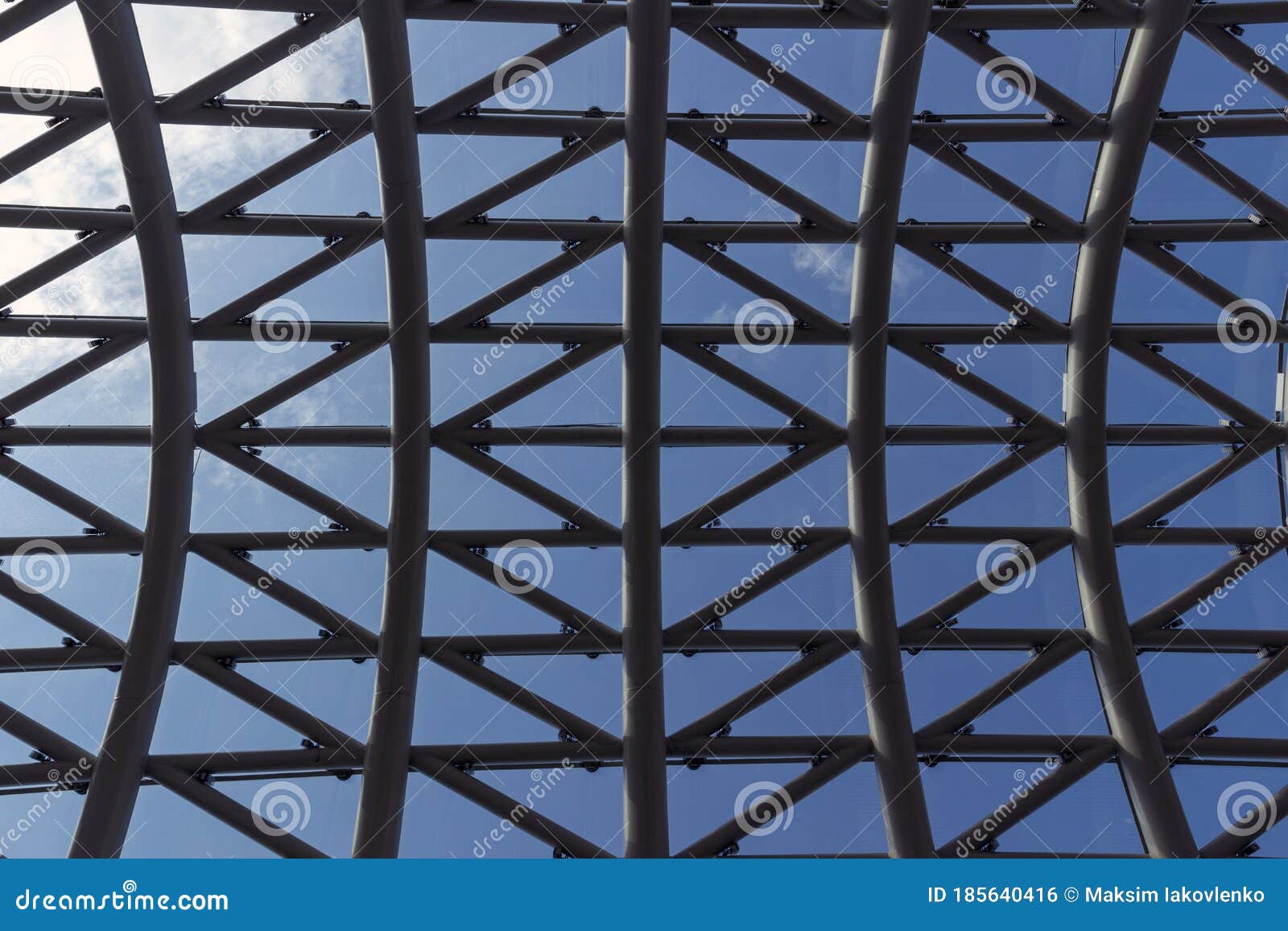 Pattern of Pipes on Sky Background Architectural Design Stock Photo ...
