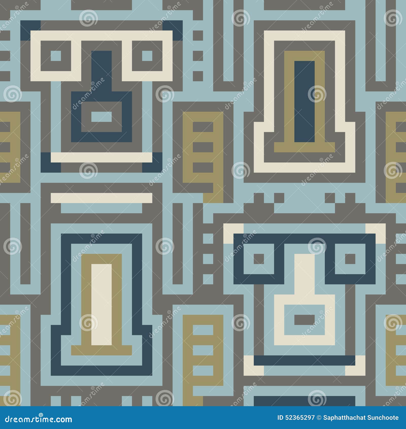 Pattern Pixel Art Blue Brown Stock Vector - Illustration of background ...