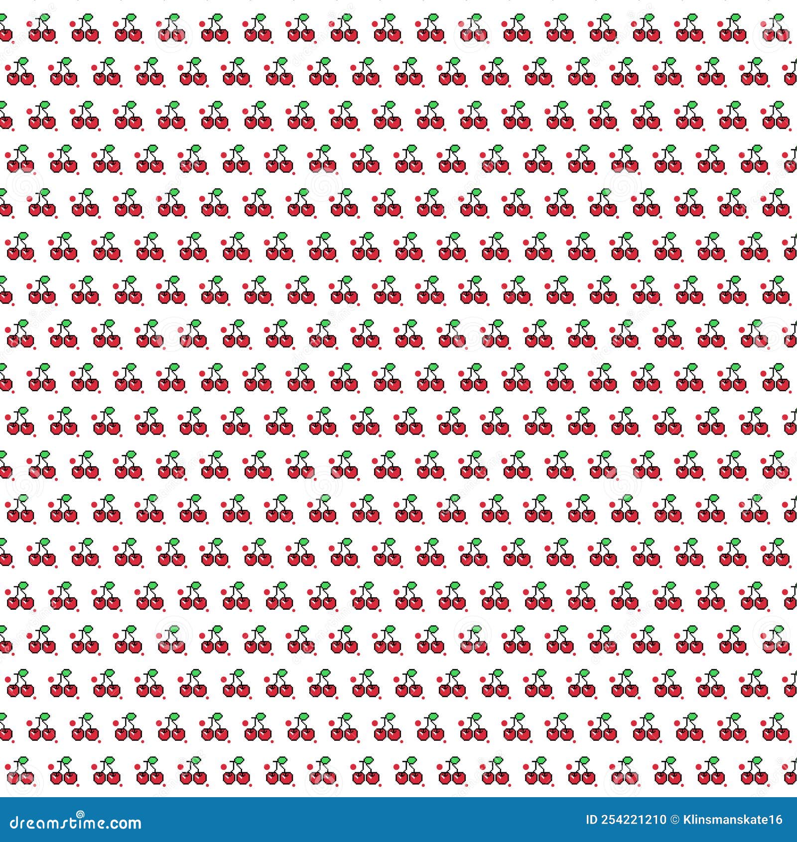 Pattern Pixel Art Cherry Fruit Design Template Stock Illustration ...