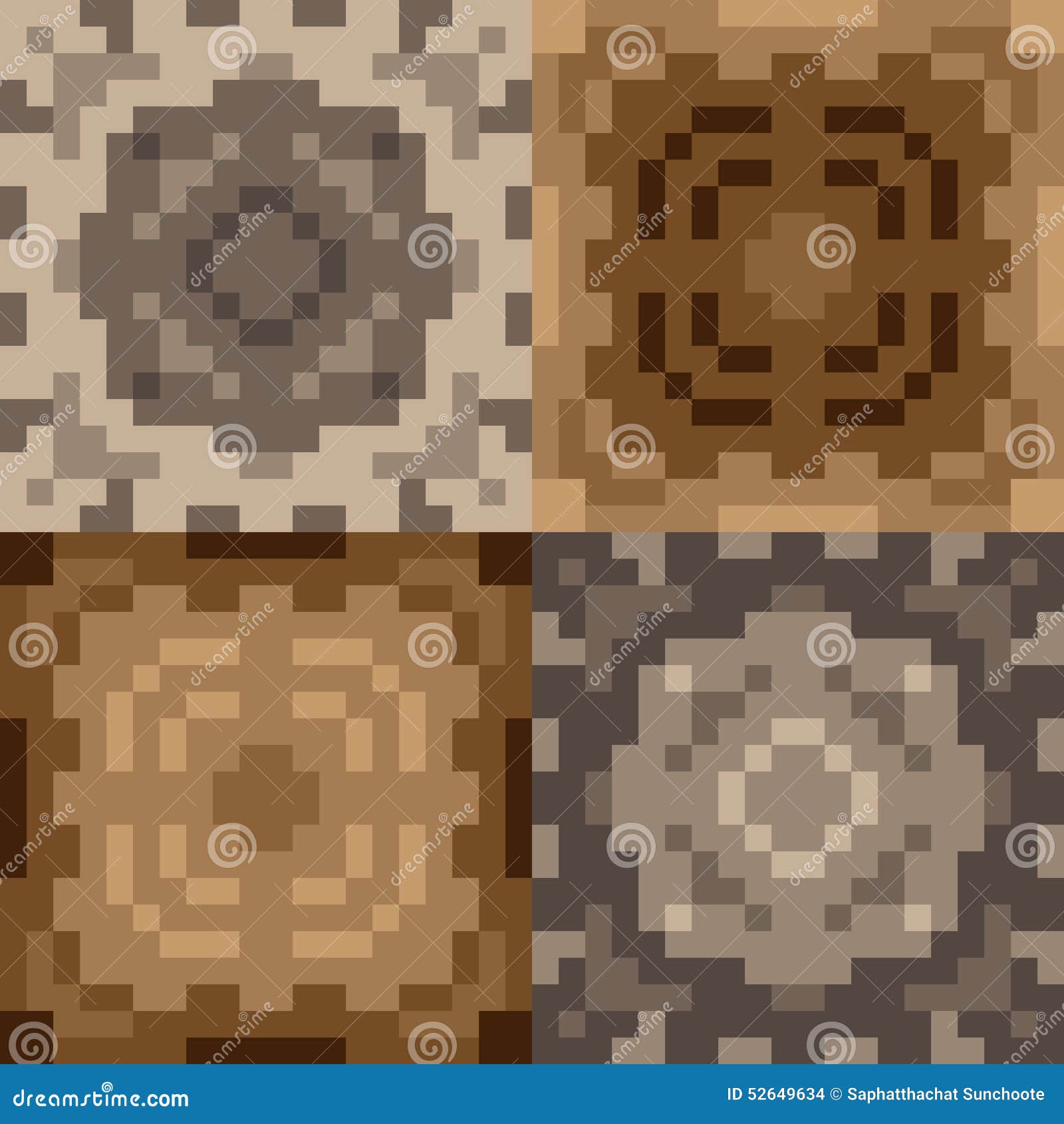 Pattern Pixel Texture Brown Stock Vector - Illustration of pixel ...