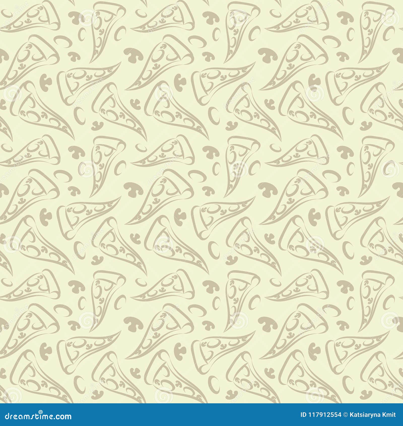 Pattern with Pizza. Vector. Stock Vector - Illustration of drawn, snack ...