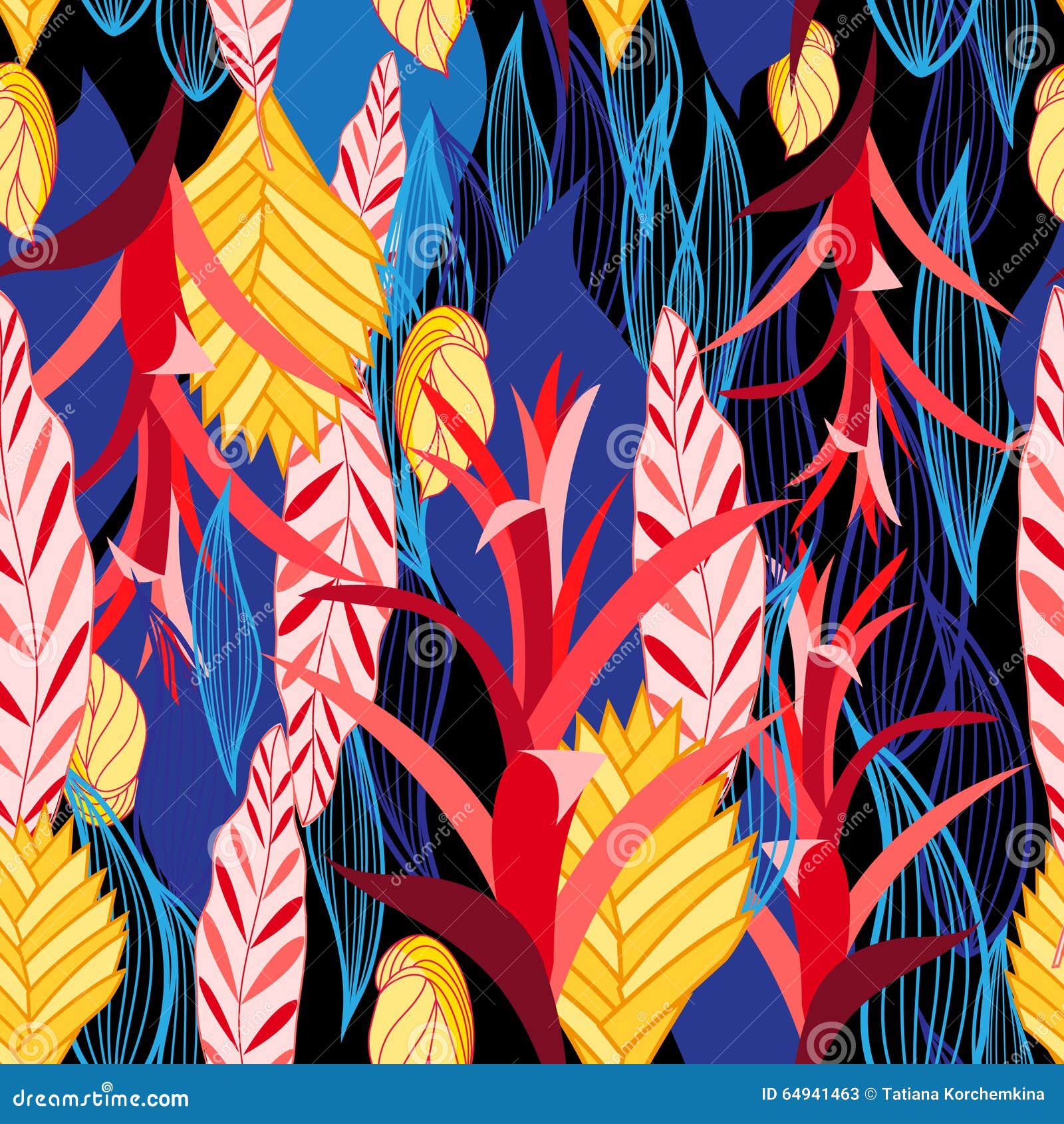 Pattern of plants stock vector. Illustration of revival - 64941463