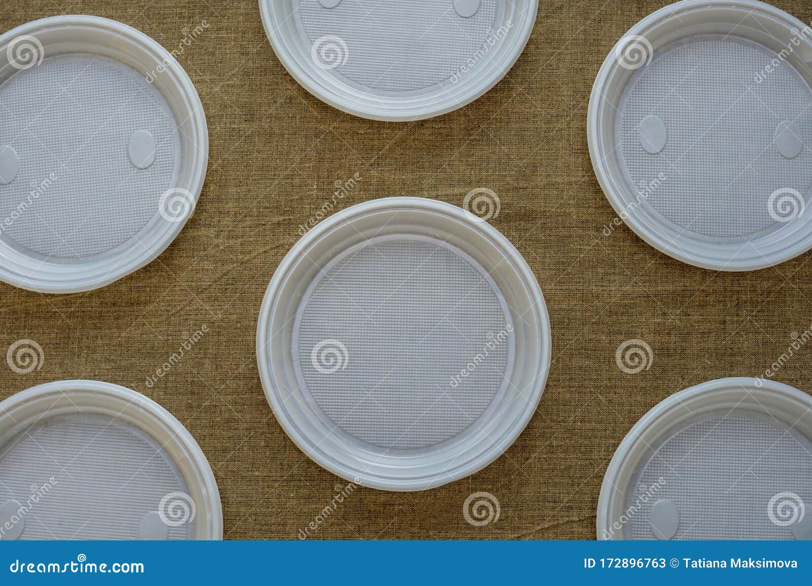 Pattern Plastic Plates on Canvas Stock Image - Image of flora ...