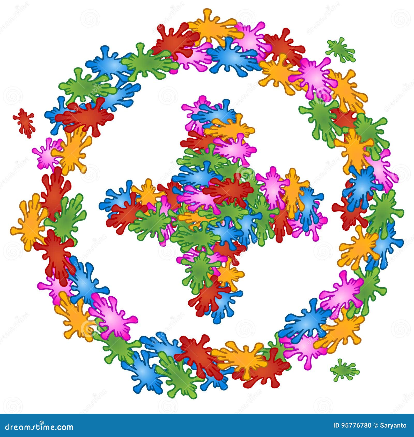 Pattern plus of flowers stock vector. Illustration of clean - 95776780