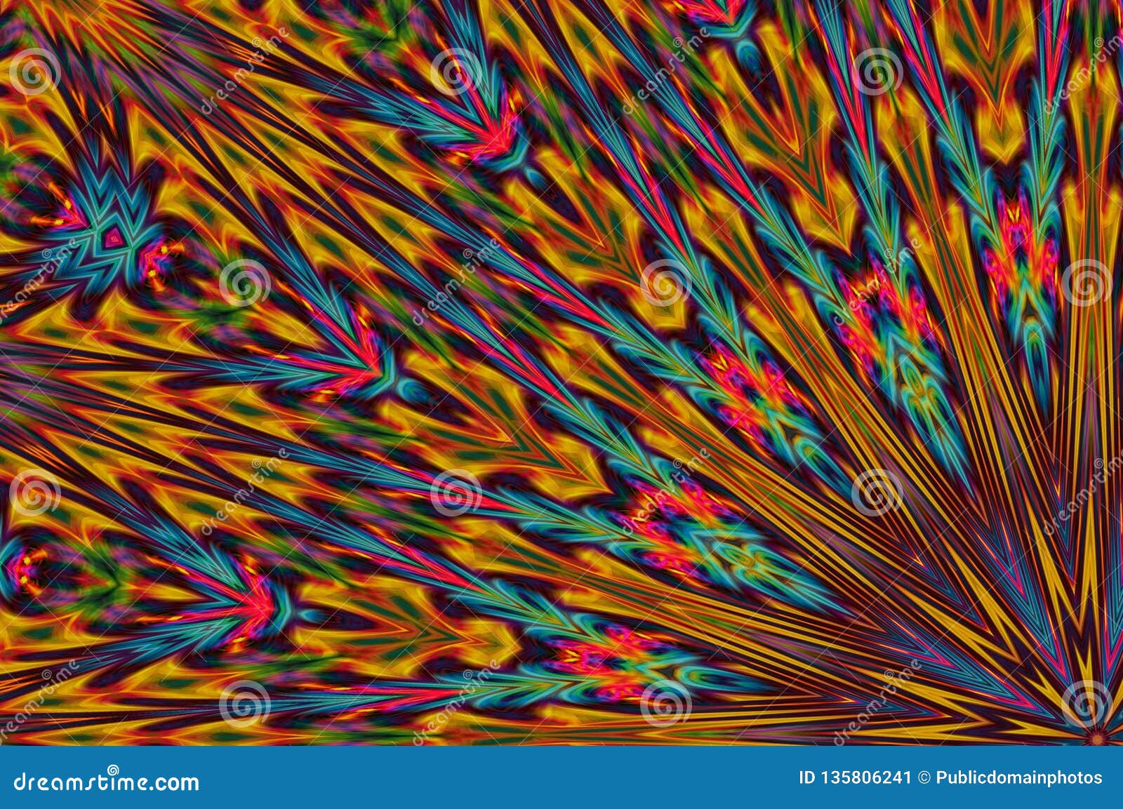 Pattern, Psychedelic Art, Design, Fractal Art Picture. Image: 135806241