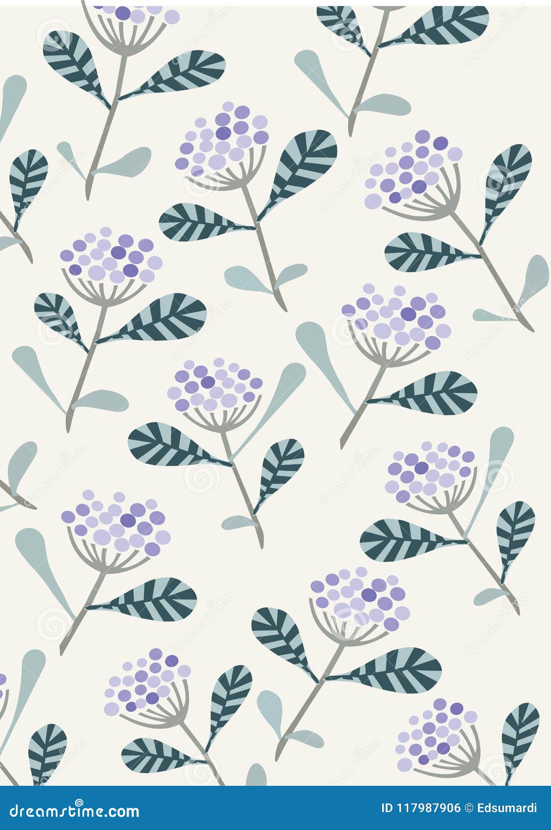 Purple Composite Flower Pattern Stock Illustration - Illustration of ...