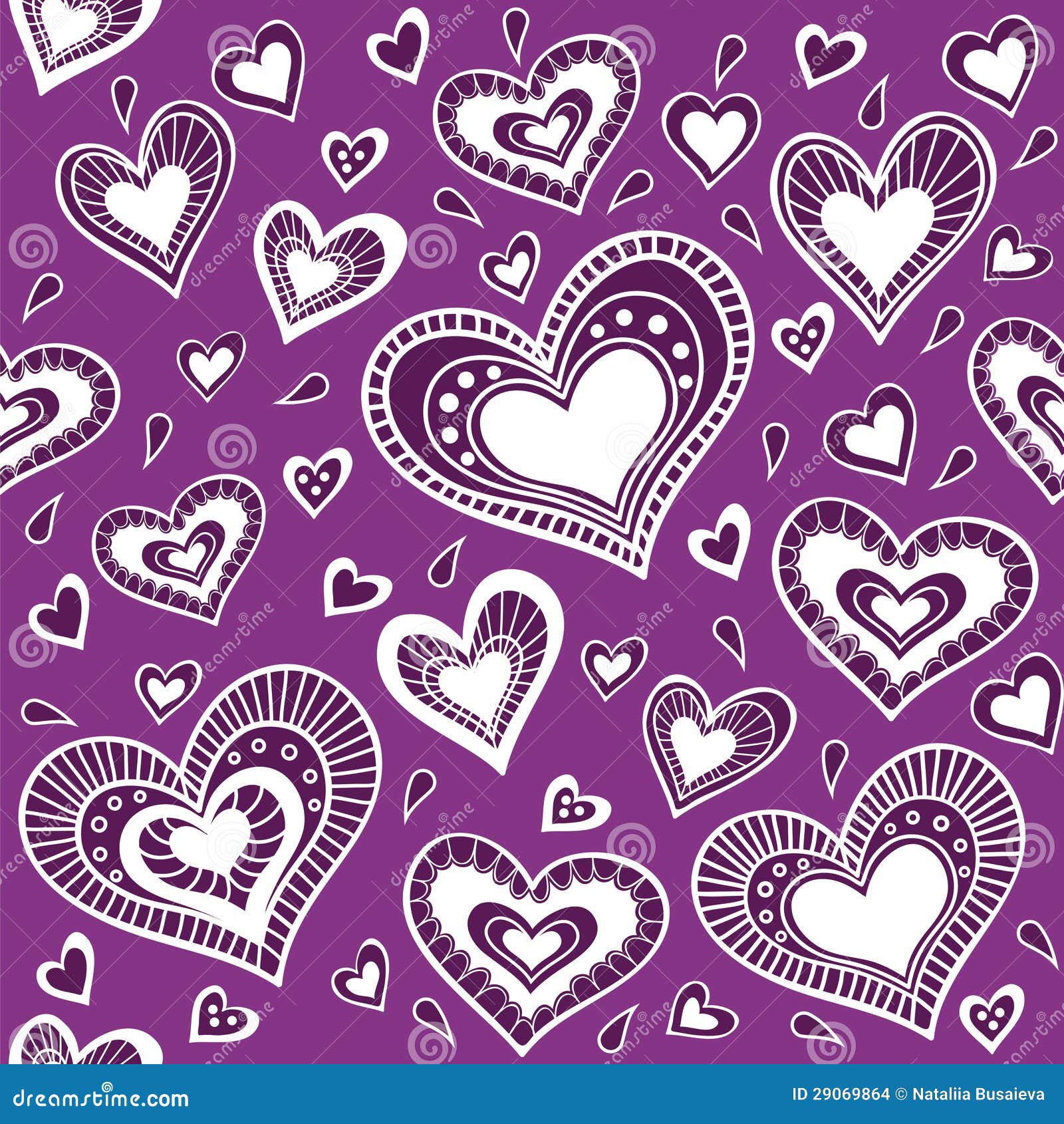 Pattern_purple heart stock vector. Illustration of drawing - 29069864
