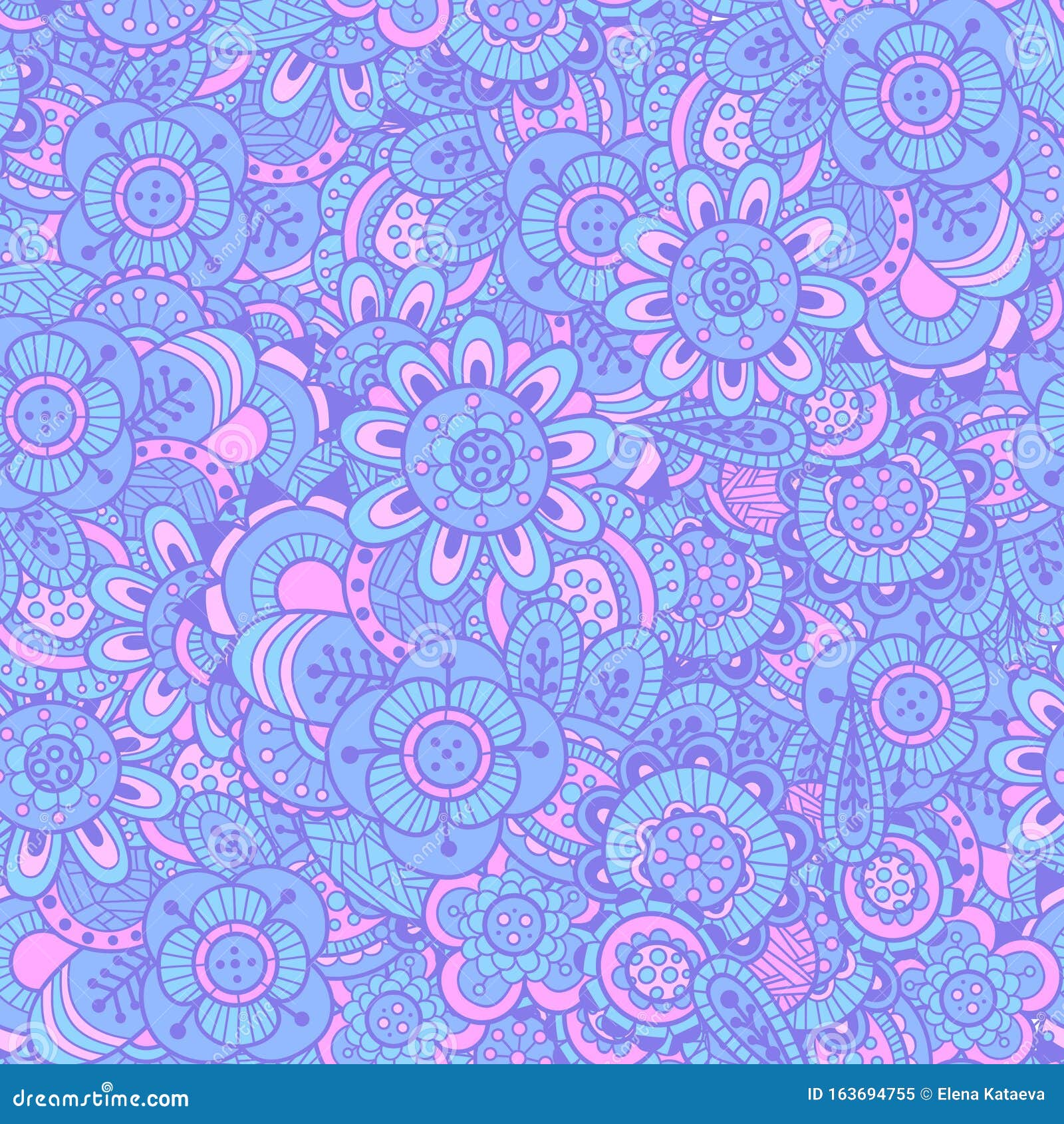Pattern of Purple and Pink Simple Flowers Stock Image - Image of print ...
