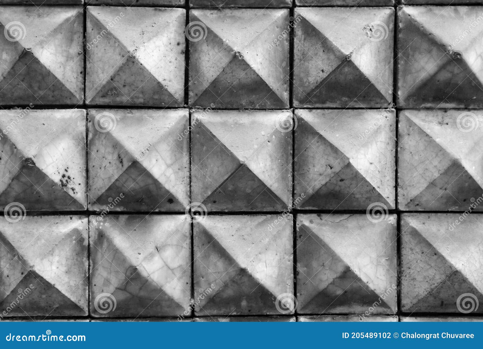 Pattern of Pyramid Mosaic Tiles on the Wall Texture Background Stock ...
