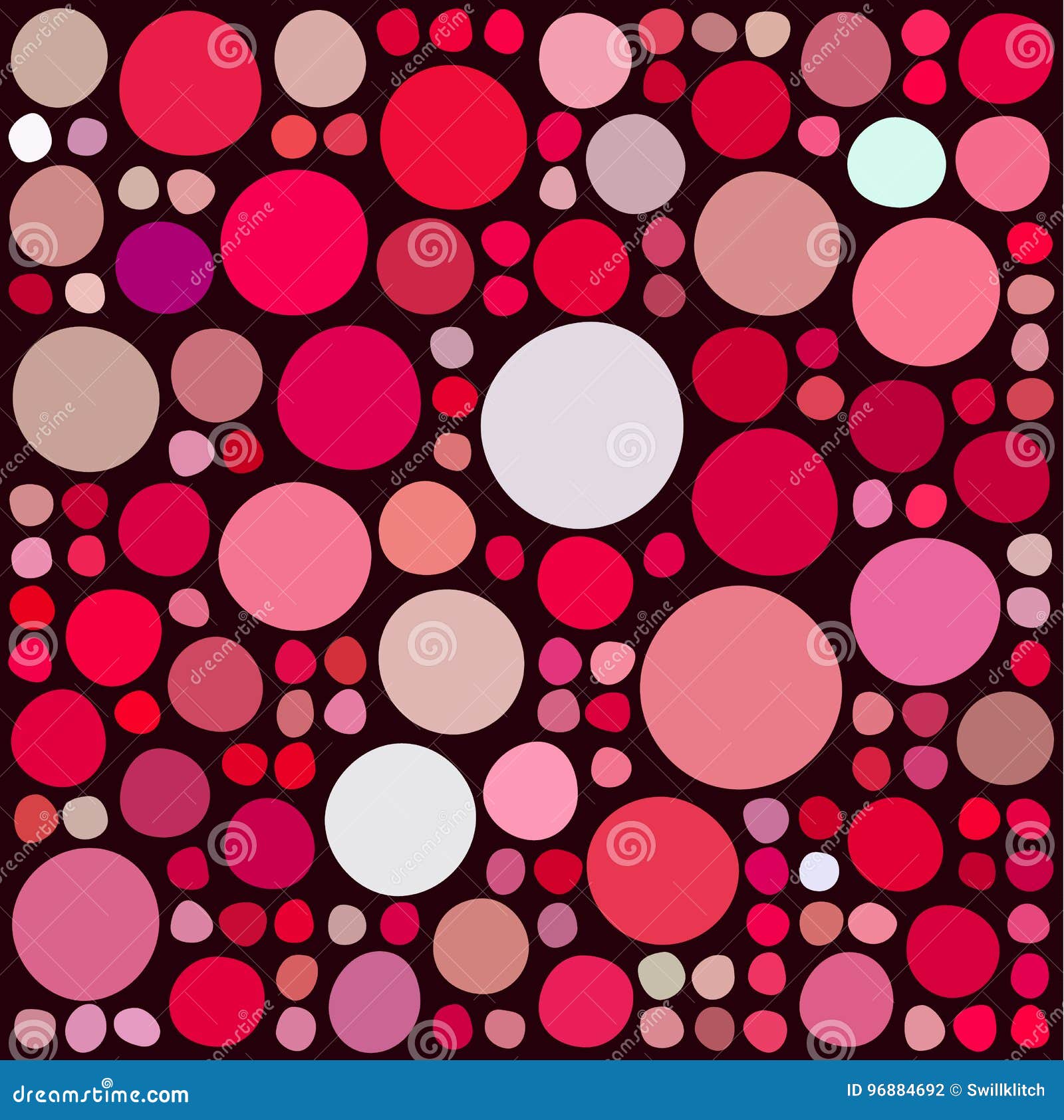 Pattern with Random Circles Stock Vector - Illustration of happy ...