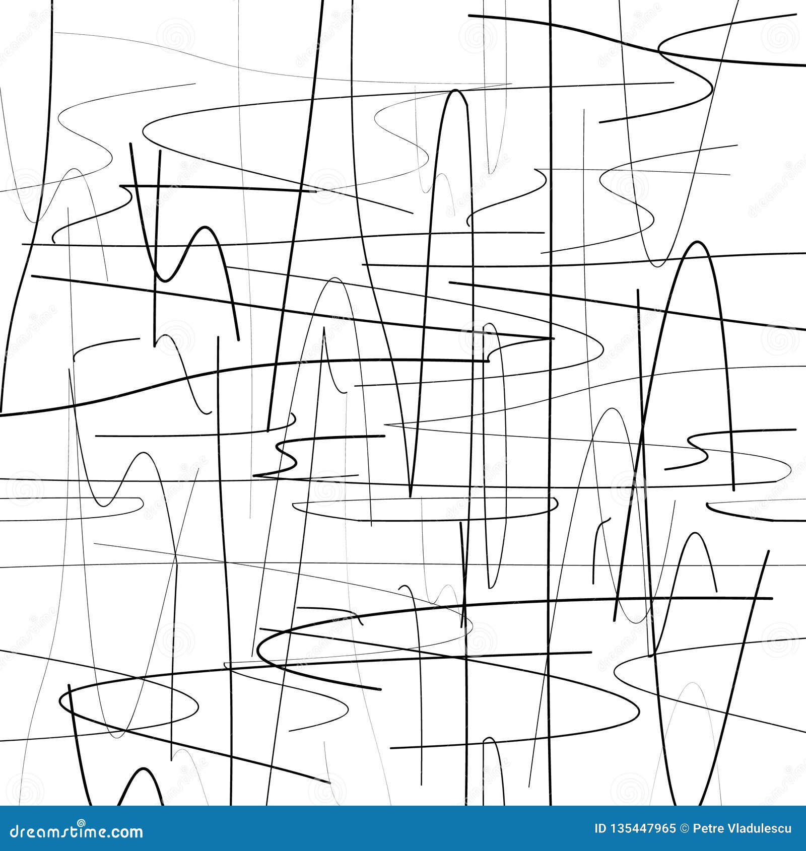 Pattern from random curves stock vector. Illustration of element ...