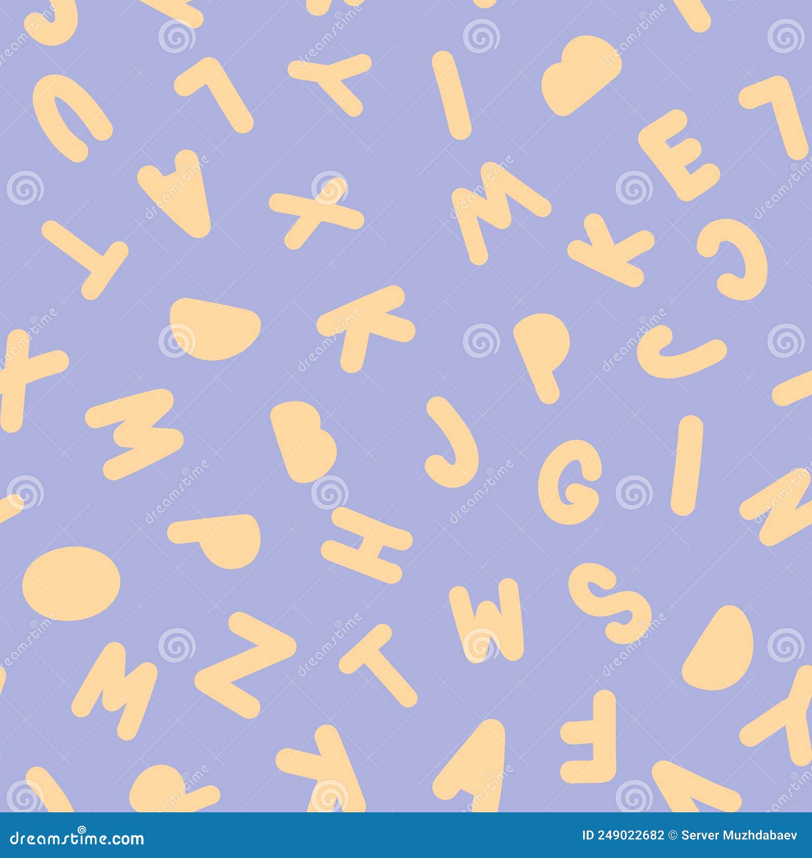 Pattern of Random Letters of the Alphabet for Print and Decoration ...