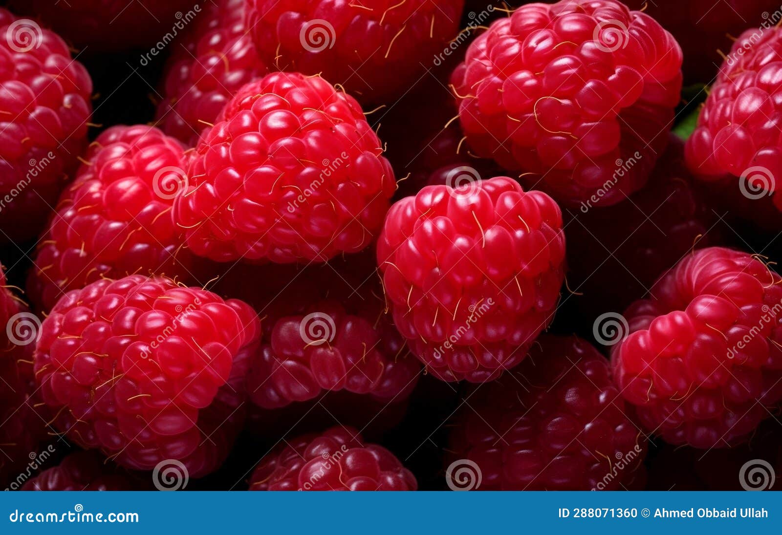 Pattern of Raspberries, Generative Ai Stock Illustration - Illustration ...
