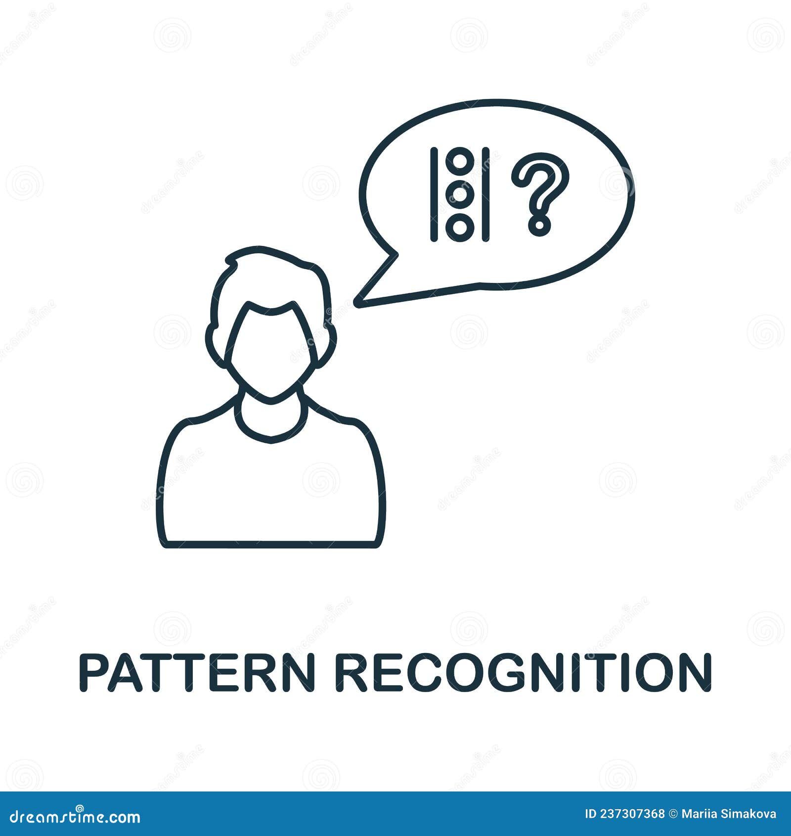 Pattern Recognition Icon. Line Element from Cognitive Skills Collection. Linear Pattern ...