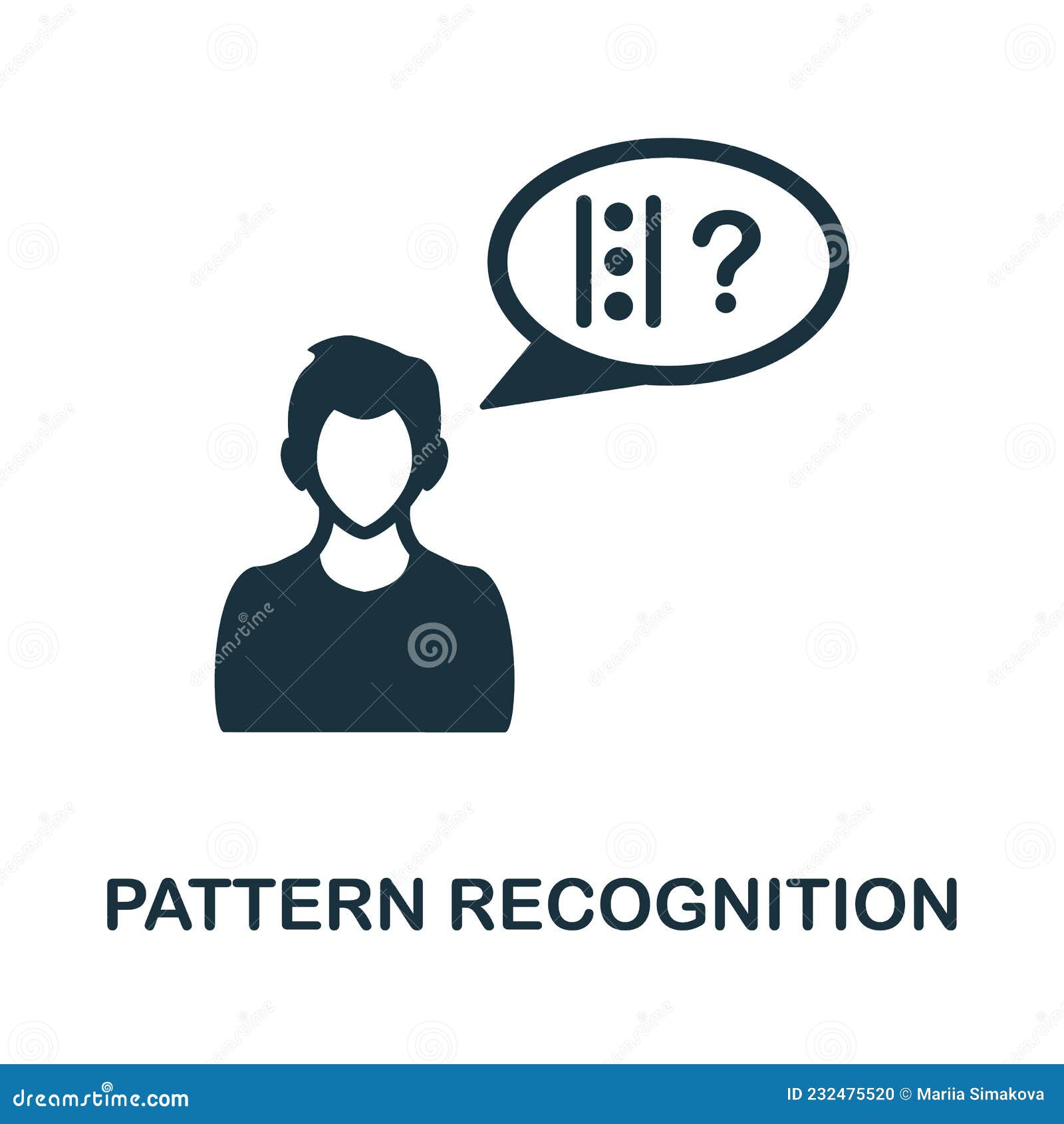 Pattern Recognition Icon. Monochrome Sign from Cognitive Skills ...