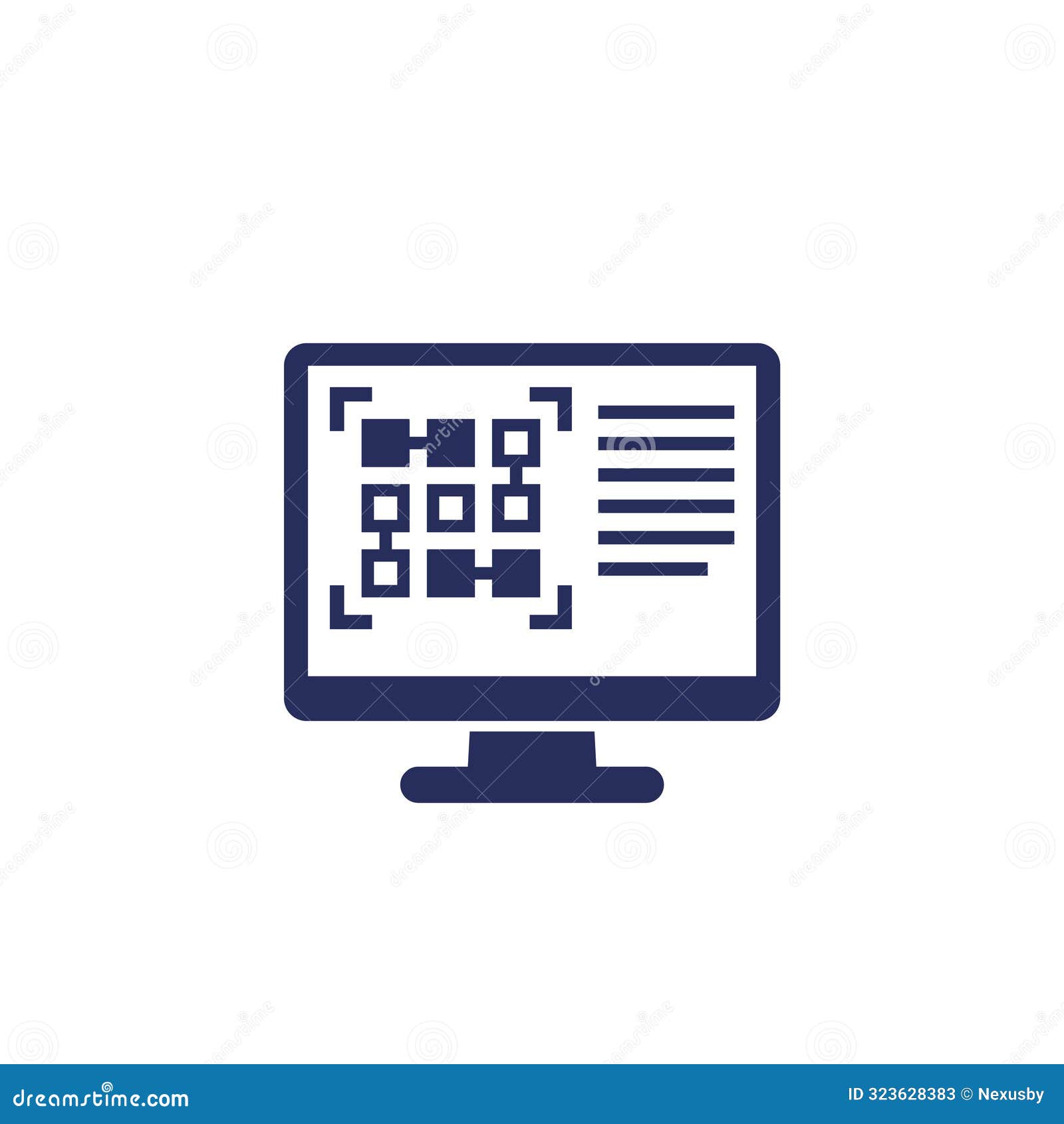 Pattern Recognition Software Icon on White Stock Vector - Illustration ...