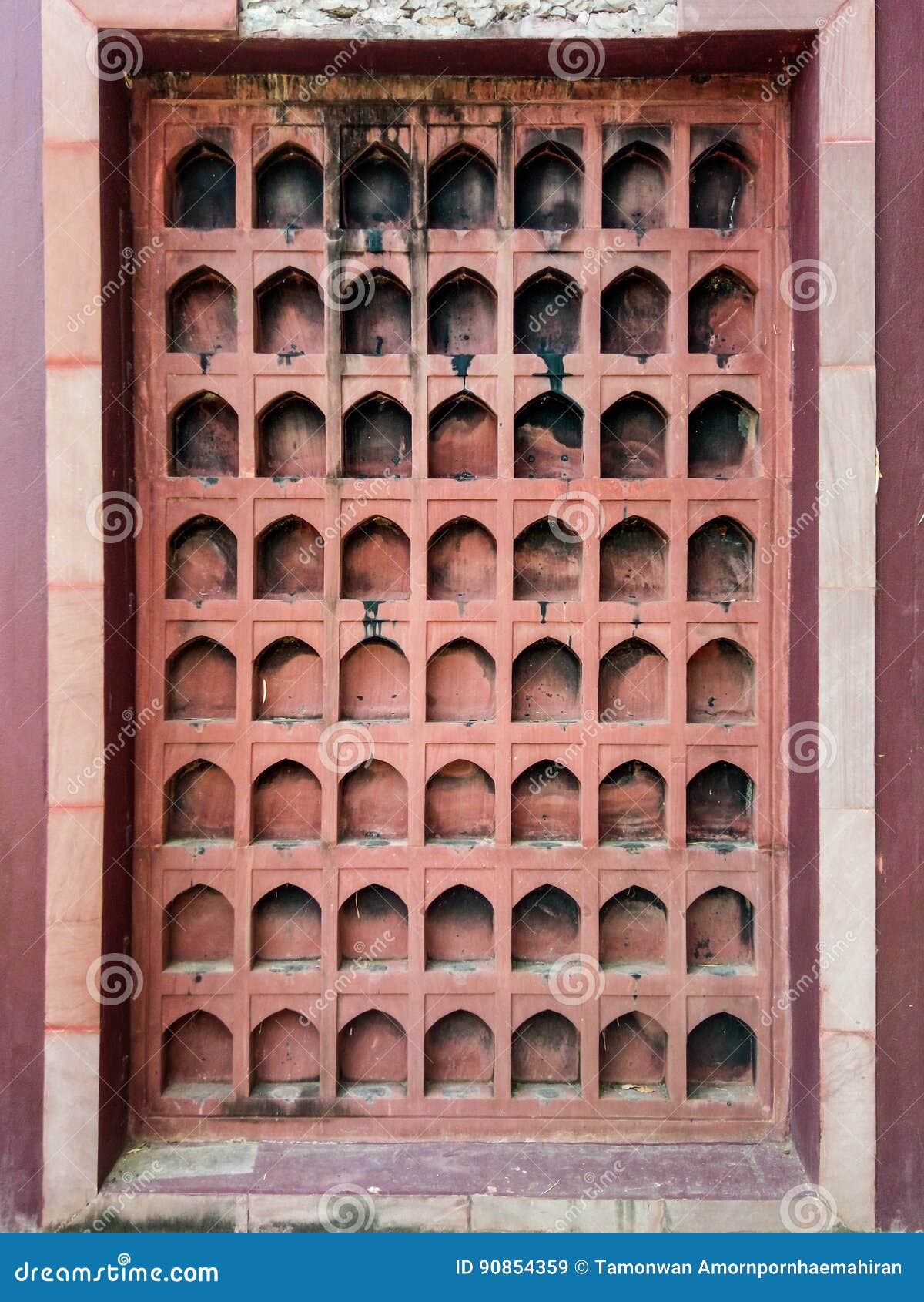 Pattern of Rectangle Shaped Wall in Indian Style Background Stock Image ...