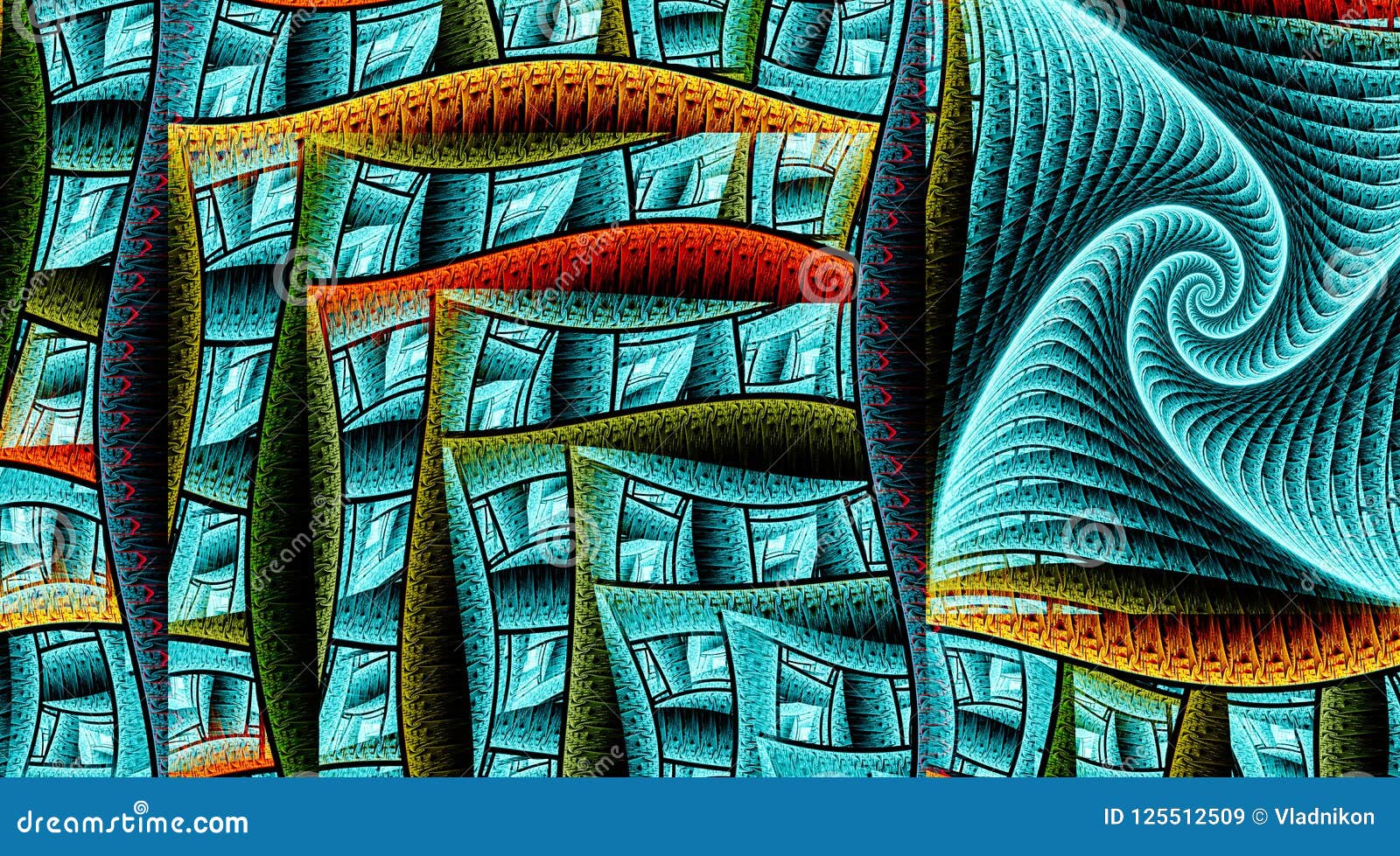 Pattern Rectangles. Sacred Geometry. Stock Illustration - Illustration ...