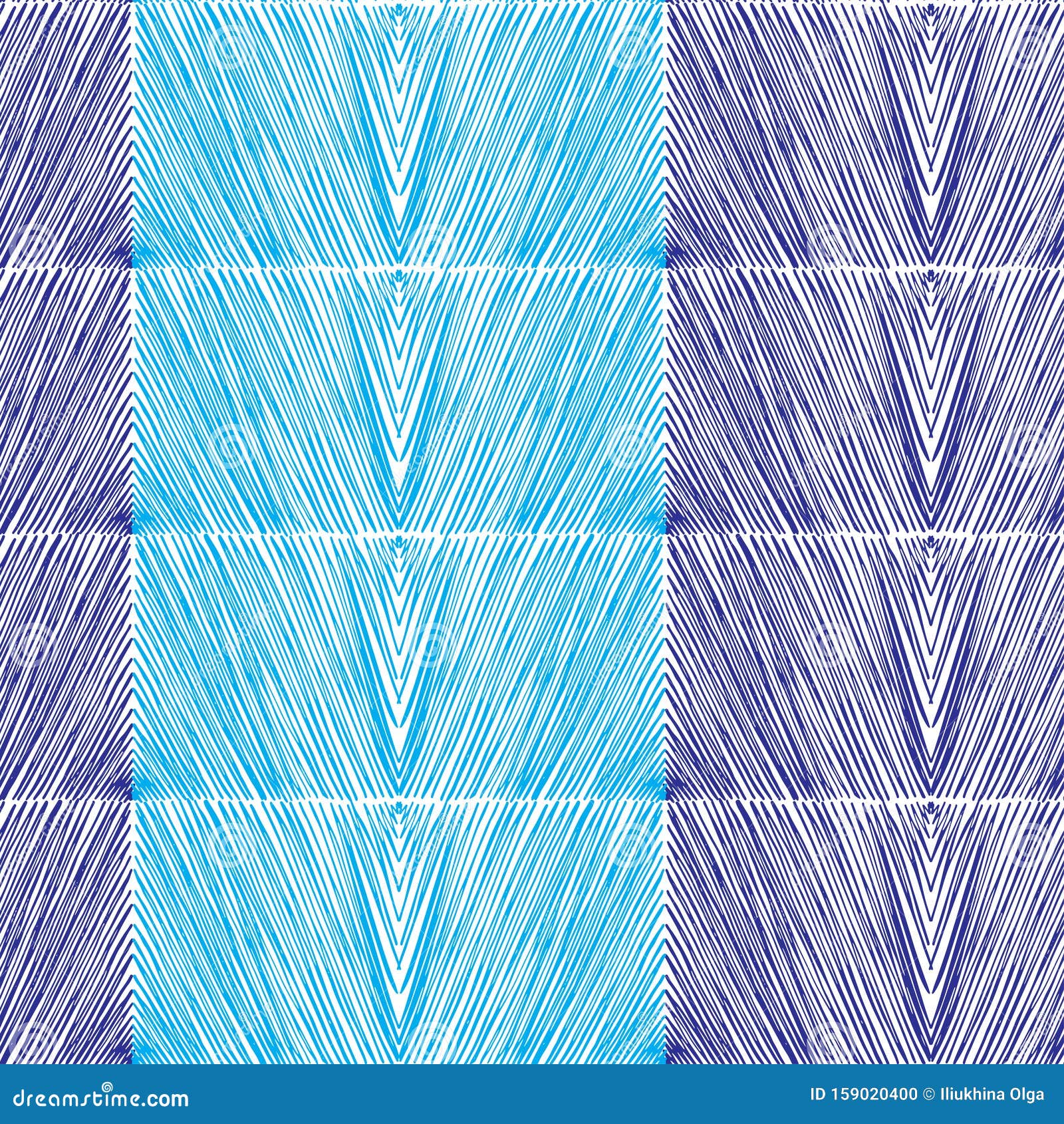 Pattern of Rectangles Shaded with Blue and Cyan Ink Stock Illustration ...