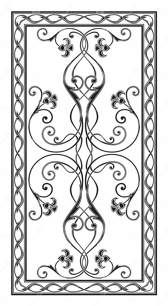 Pattern for a Rectangular Table Tops Stock Illustration - Illustration ...