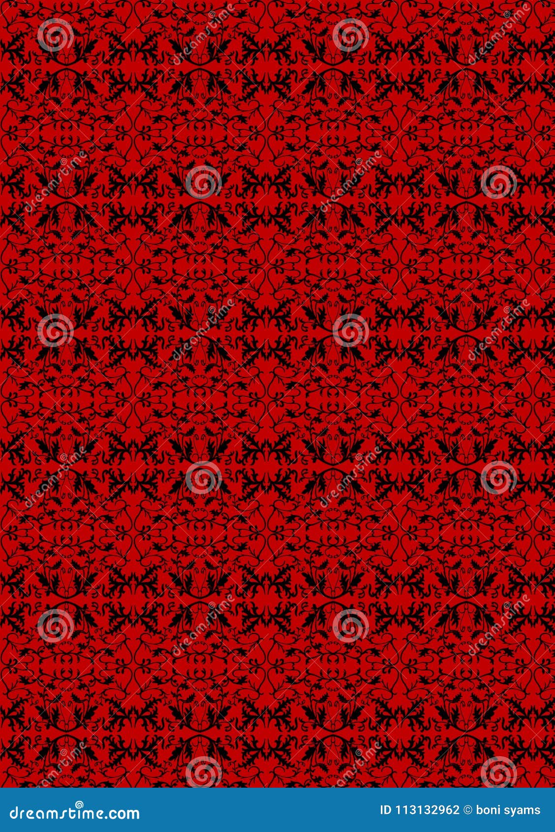 Pattern of red batik stock illustration. Illustration of style - 113132962