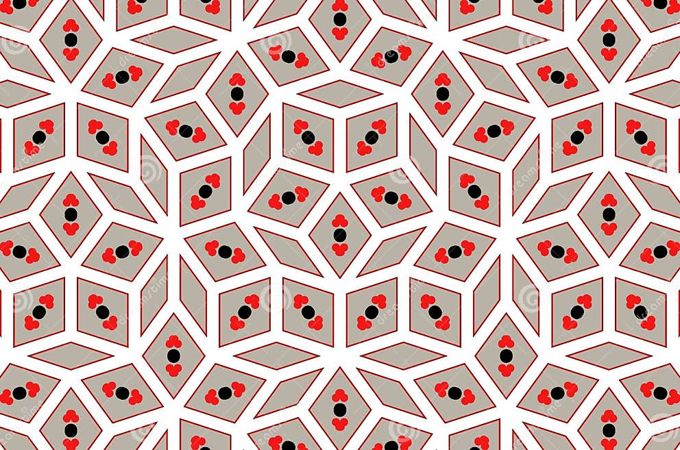 A Pattern of Red and Black Dot in a Squares with a White Background ...