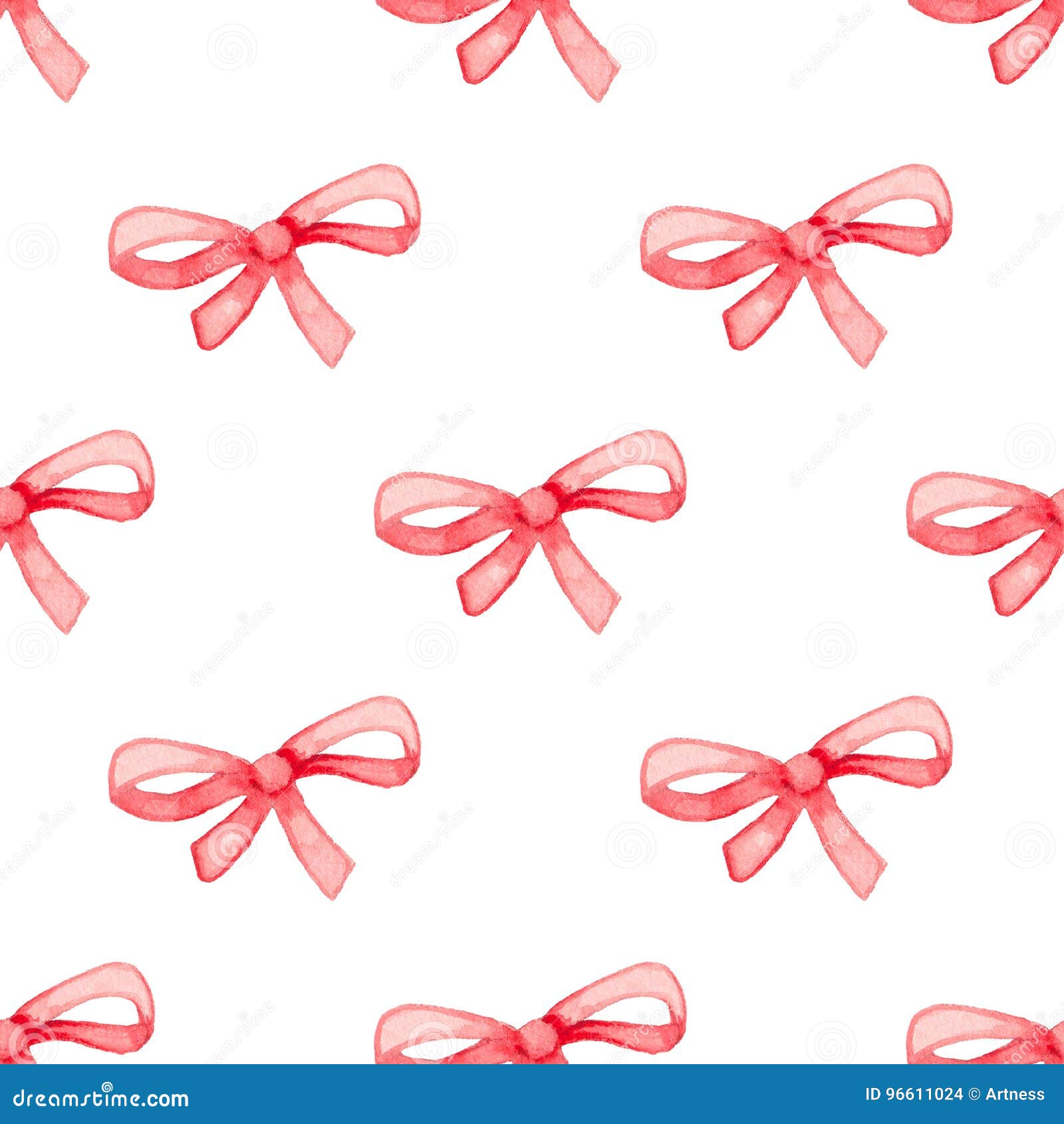 Pattern with red bow stock illustration. Illustration of painting ...