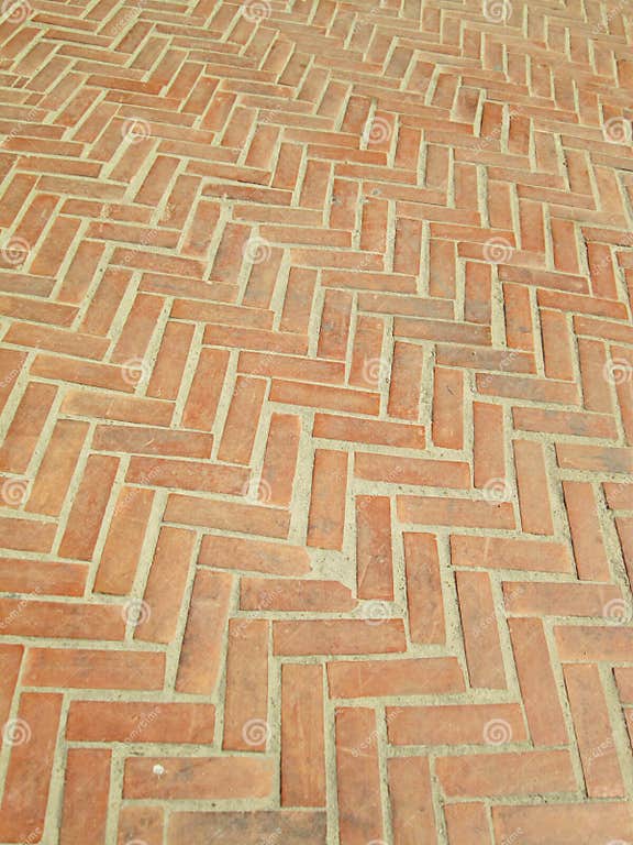 Pattern of Red Bricks Walkway Stock Image - Image of pattern, element ...