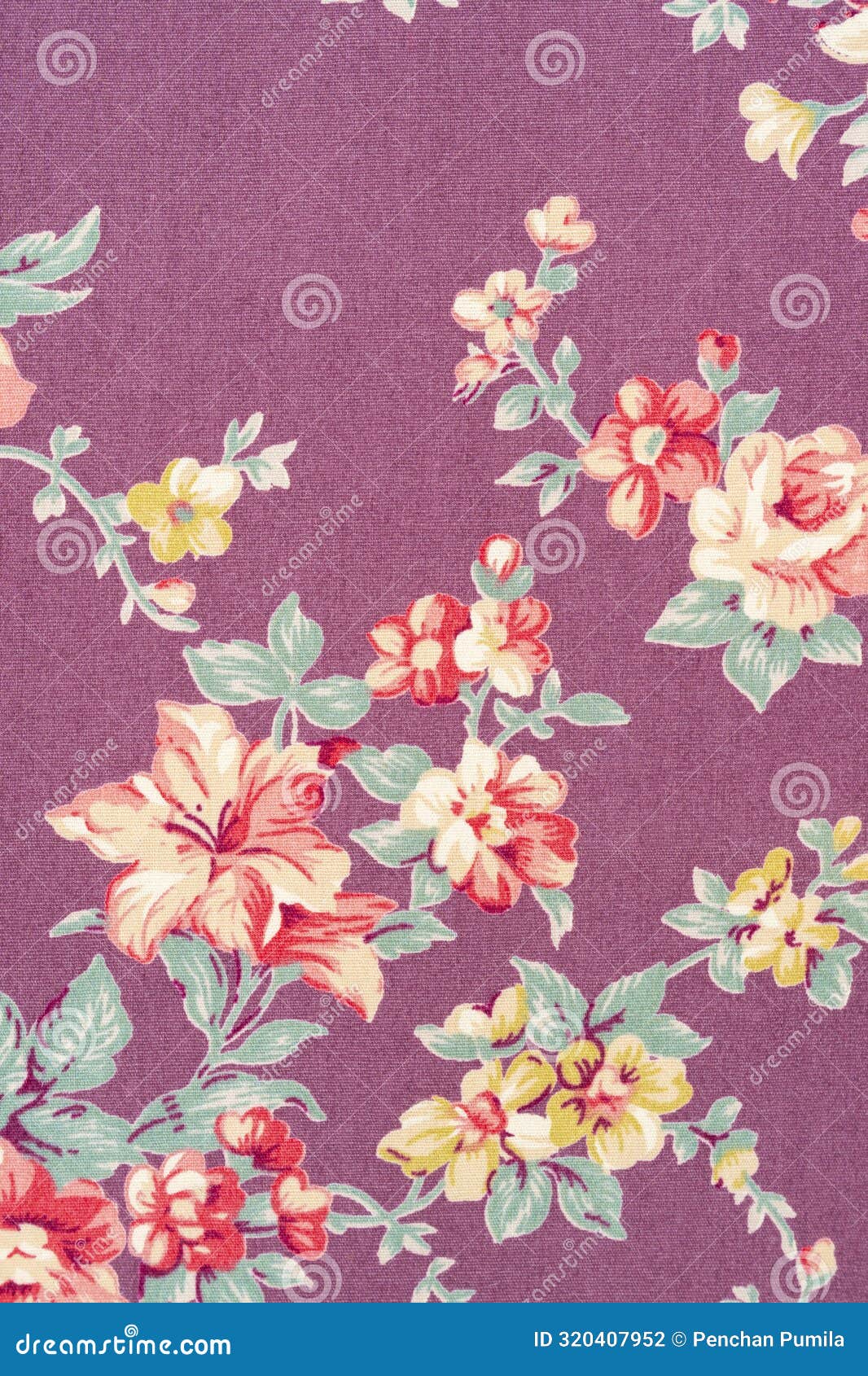Pattern with Red Flowers on Fabric Stock Photo - Image of entertainment ...