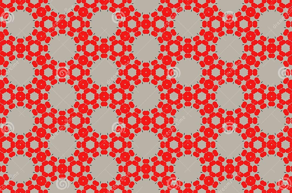 A Pattern of Red and Gray Circles Stock Illustration - Illustration of ...