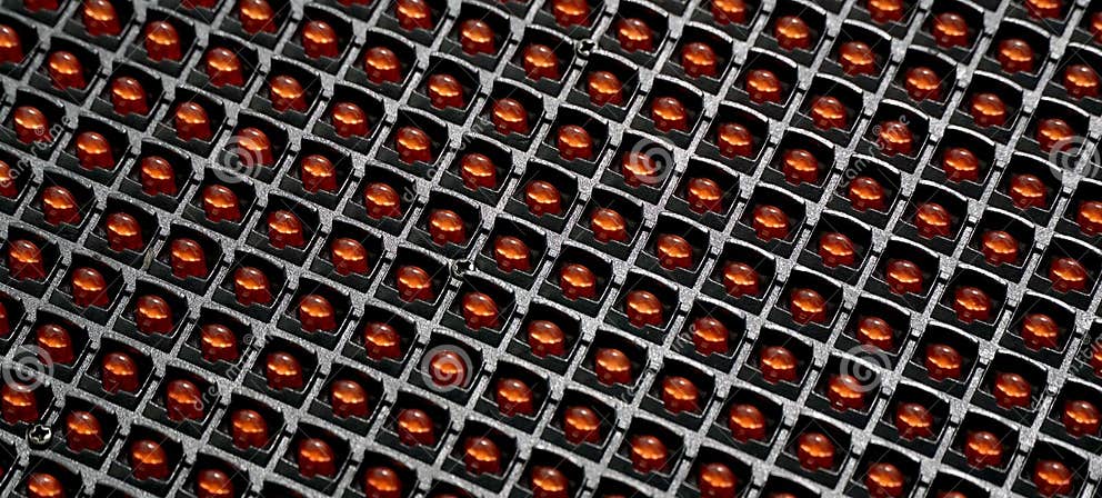Pattern of the Red Led Panel Light, Small Diodes with Different ...